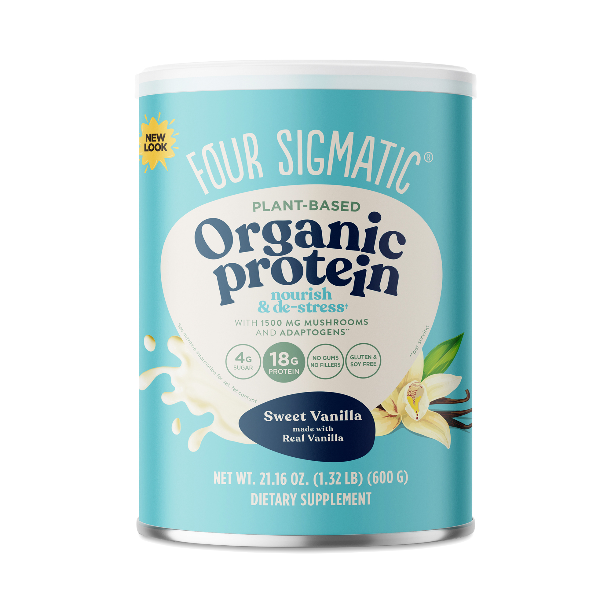 Four Sigmatic Sweet Vanilla Organic Plant Protein Powder | Thrive Market