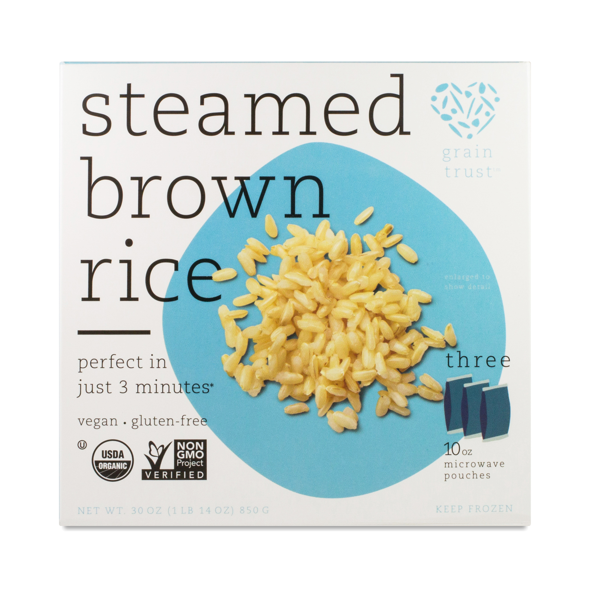 Grain Trust Organic Steamed Rice, Brown | Thrive Market