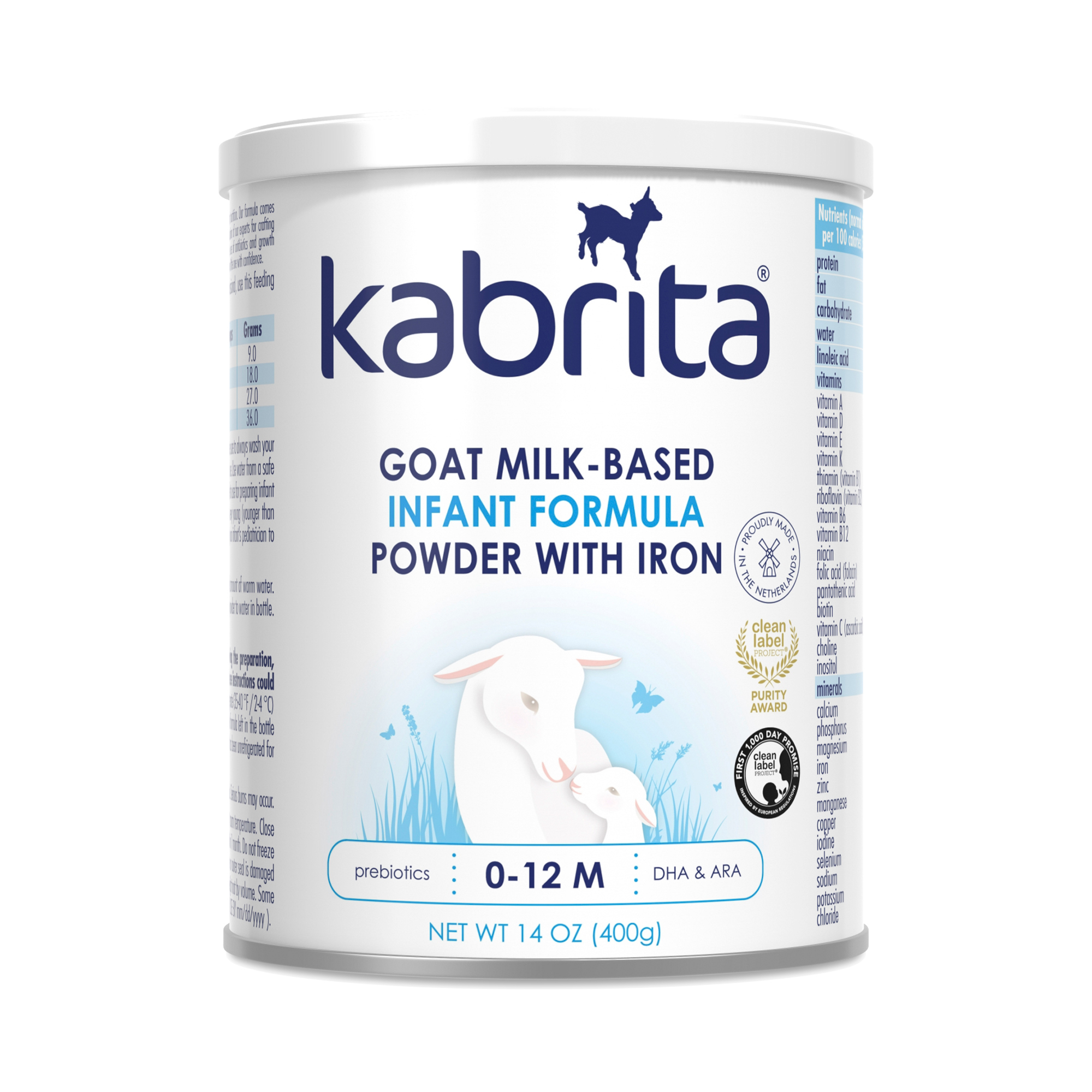Kabrita Goat Milk-Based Infant Formula Powder with Iron, 0-12 M ...