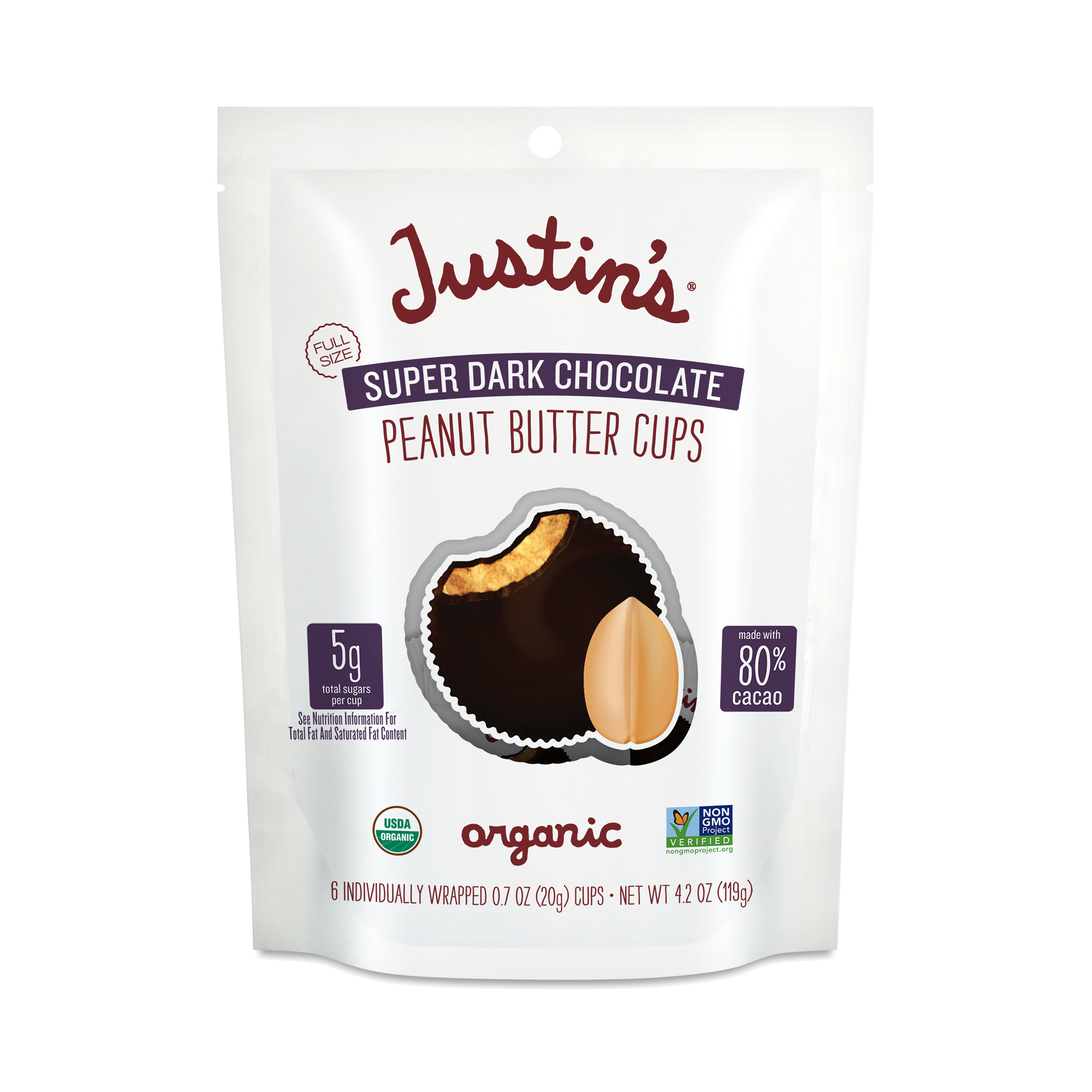 Justin's Super Dark Chocolate Peanut Butter Cups | Thrive Market