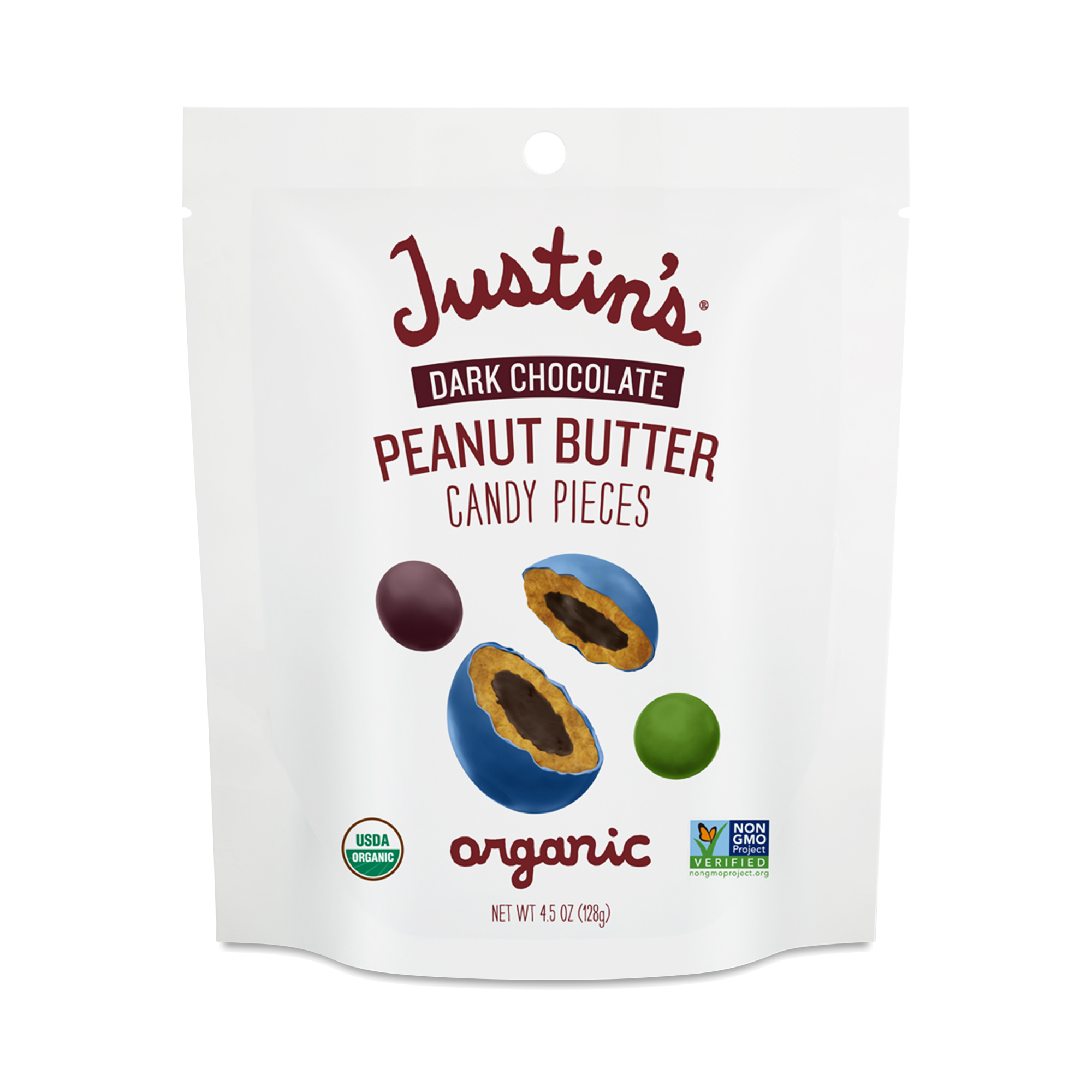 Justin's Candy Pieces, Dark Chocolate Peanut Butter | Thrive Market