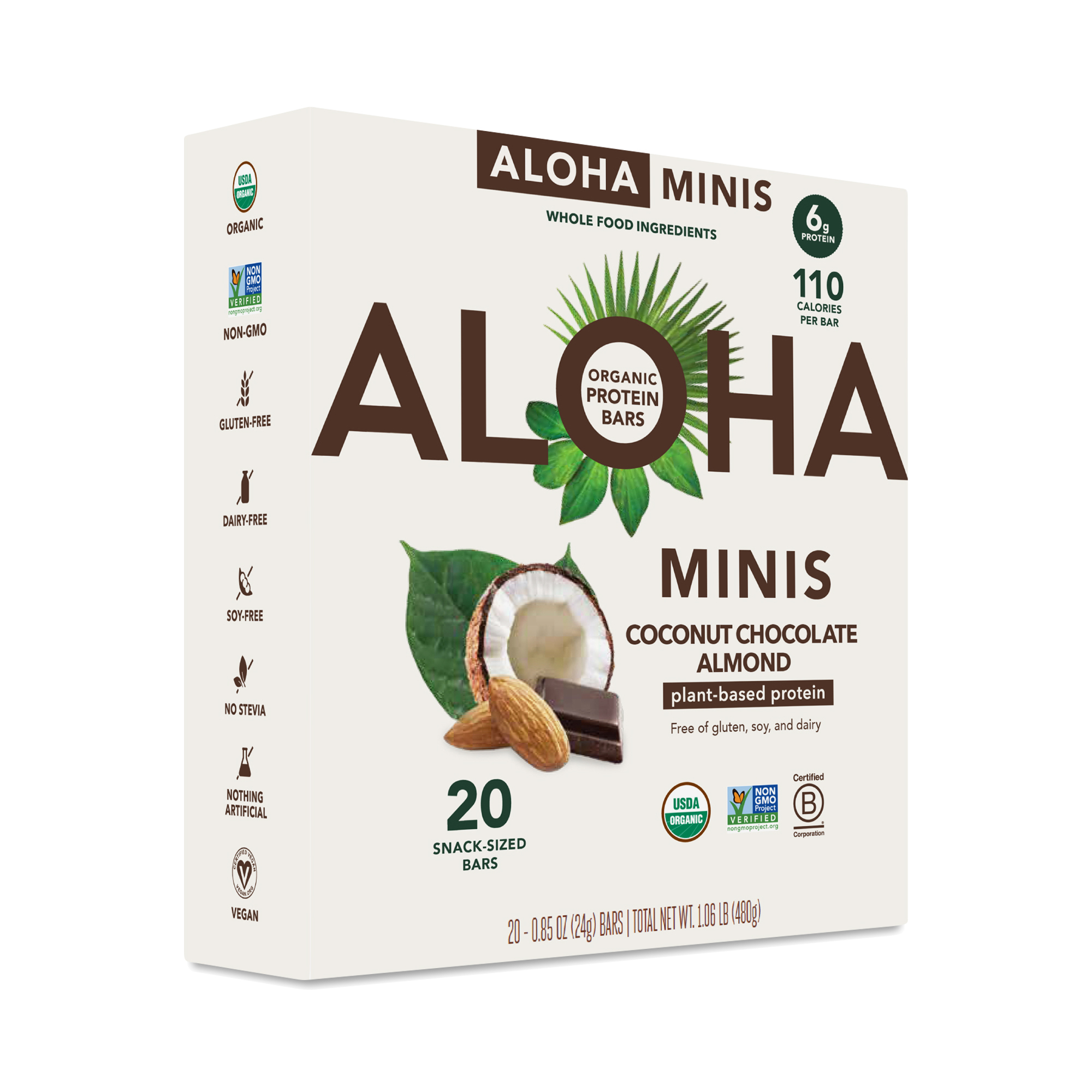 Aloha Mini Protein Bar, Coconut Chocolate Almond | Thrive Market