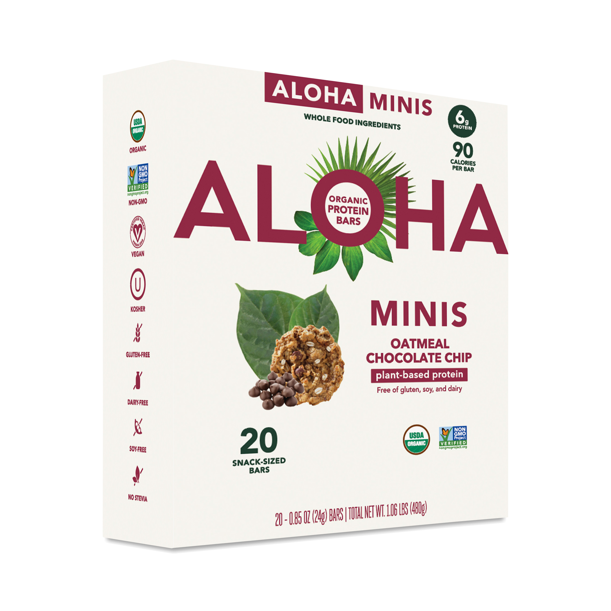 Aloha Mini Protein Bar, Oatmeal Chocolate Chip | Thrive Market