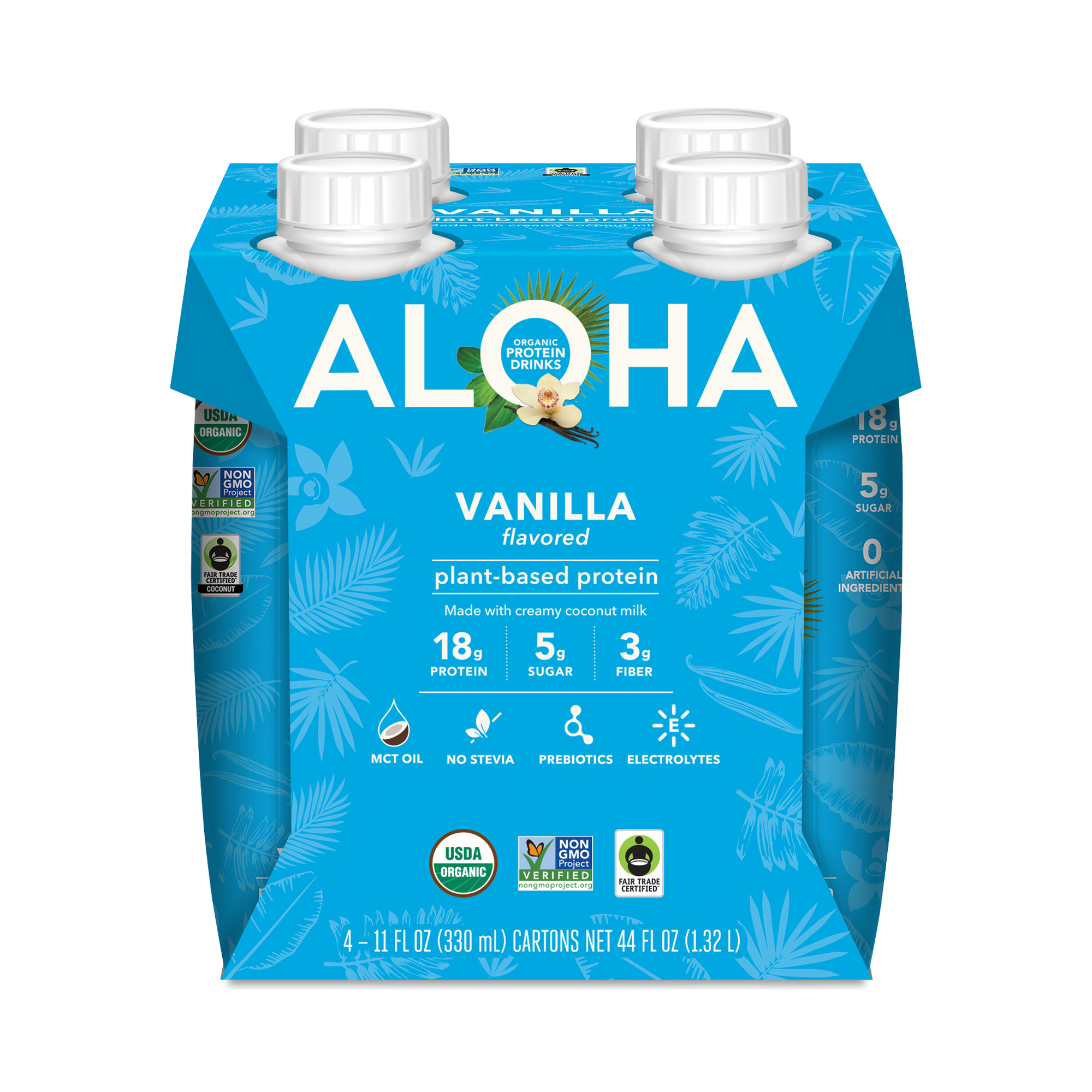 Aloha Organic Plant Based Protein Shake, Vanilla | Thrive Market