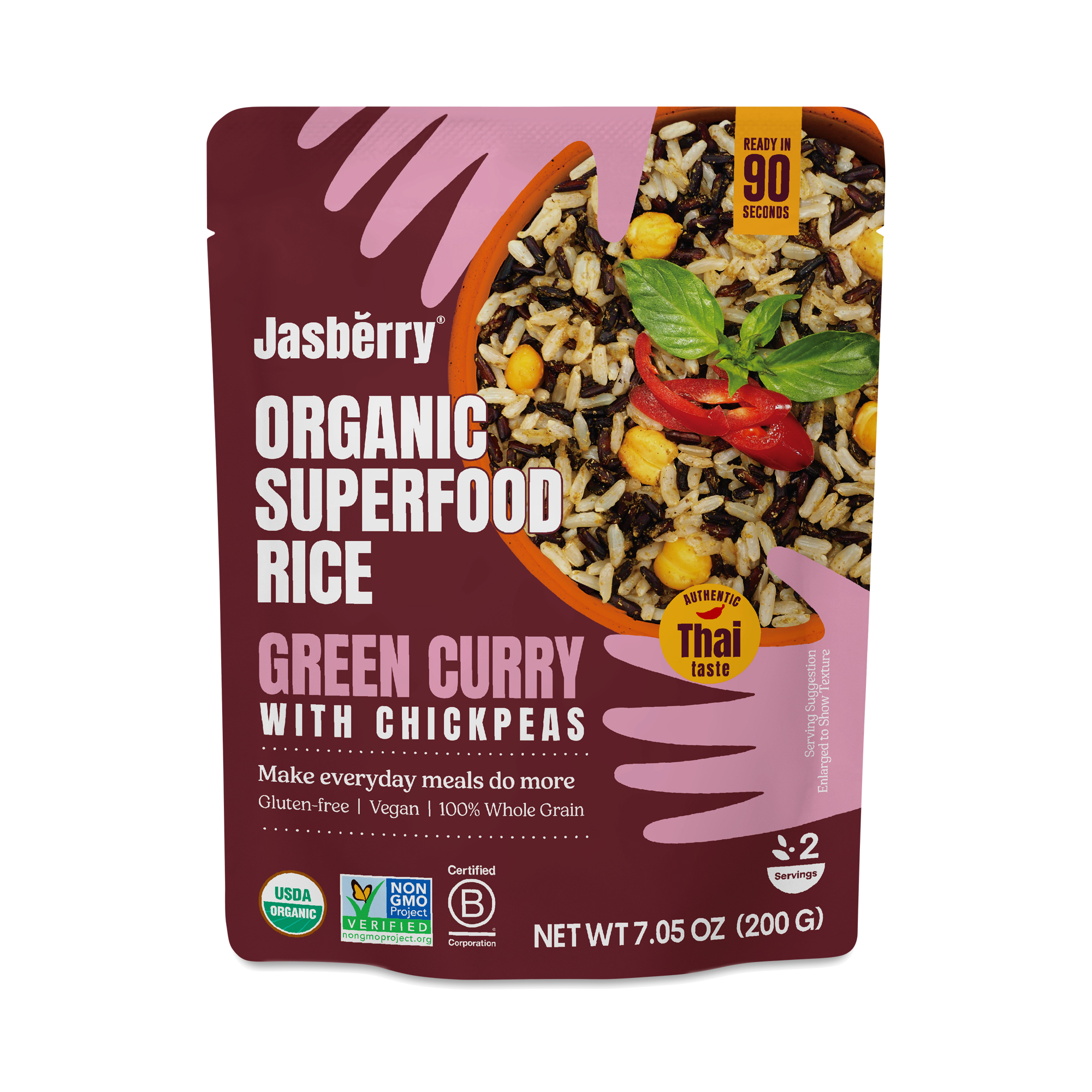 Jasberry Organic Superfood Rice, Green Curry | Thrive Market