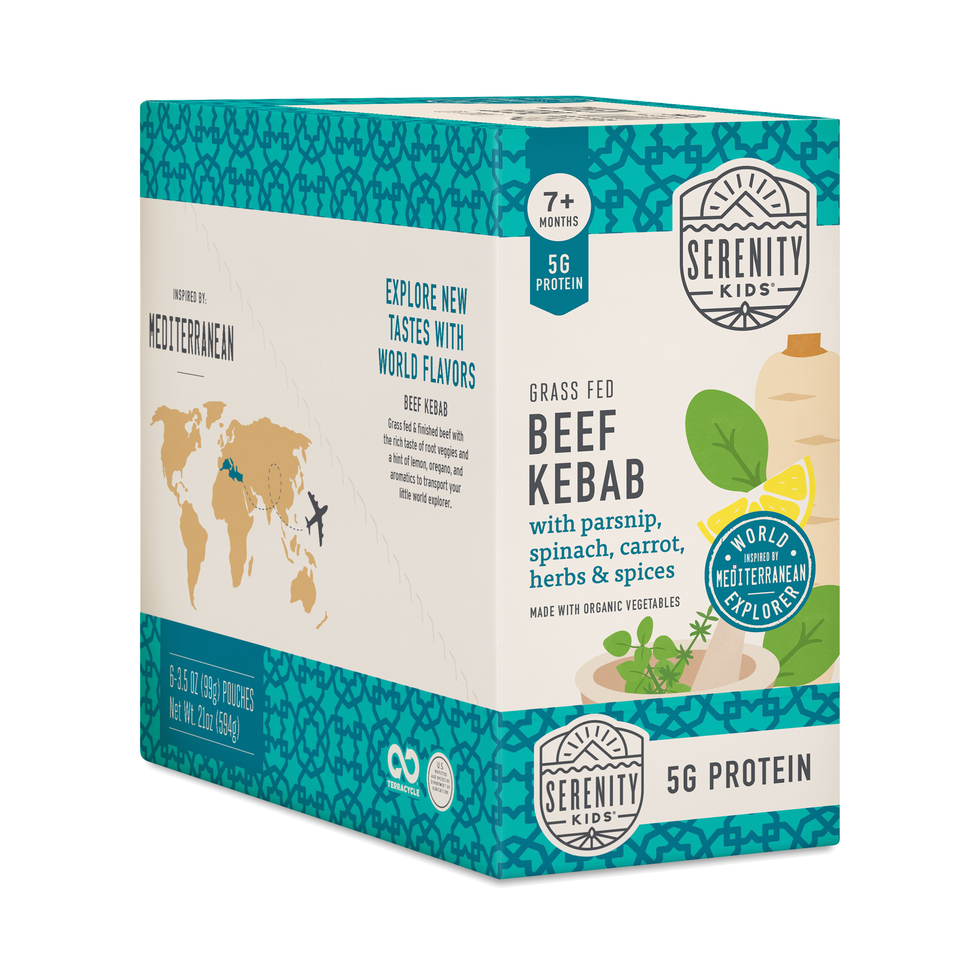 Serenity Kids Baby Food Pouches, Beef Kebab | Thrive Market
