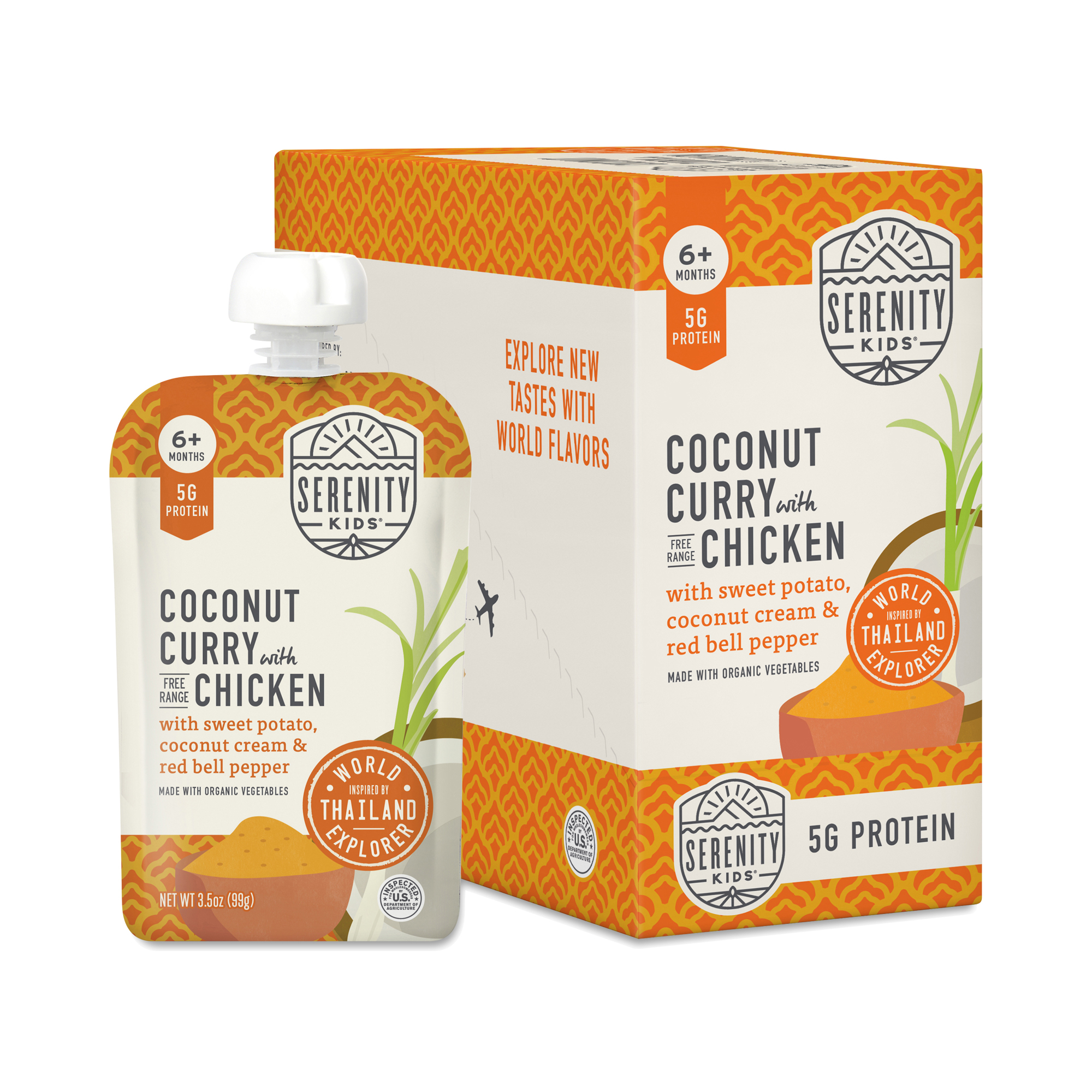 Serenity Kids Baby Food Pouches, Coconut Curry with Free Range Chicken ...