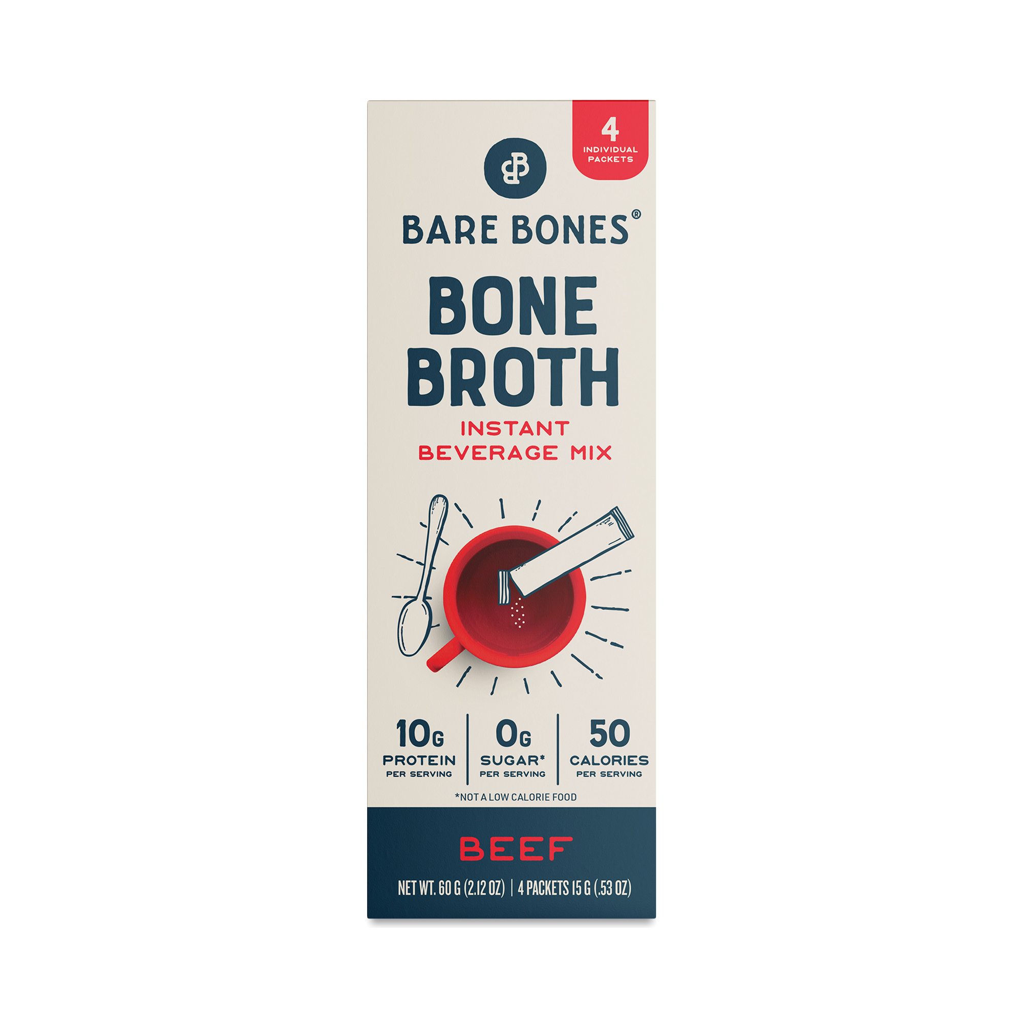 Bare Bones Broth Instant Bone Broth Stick, Beef | Thrive Market