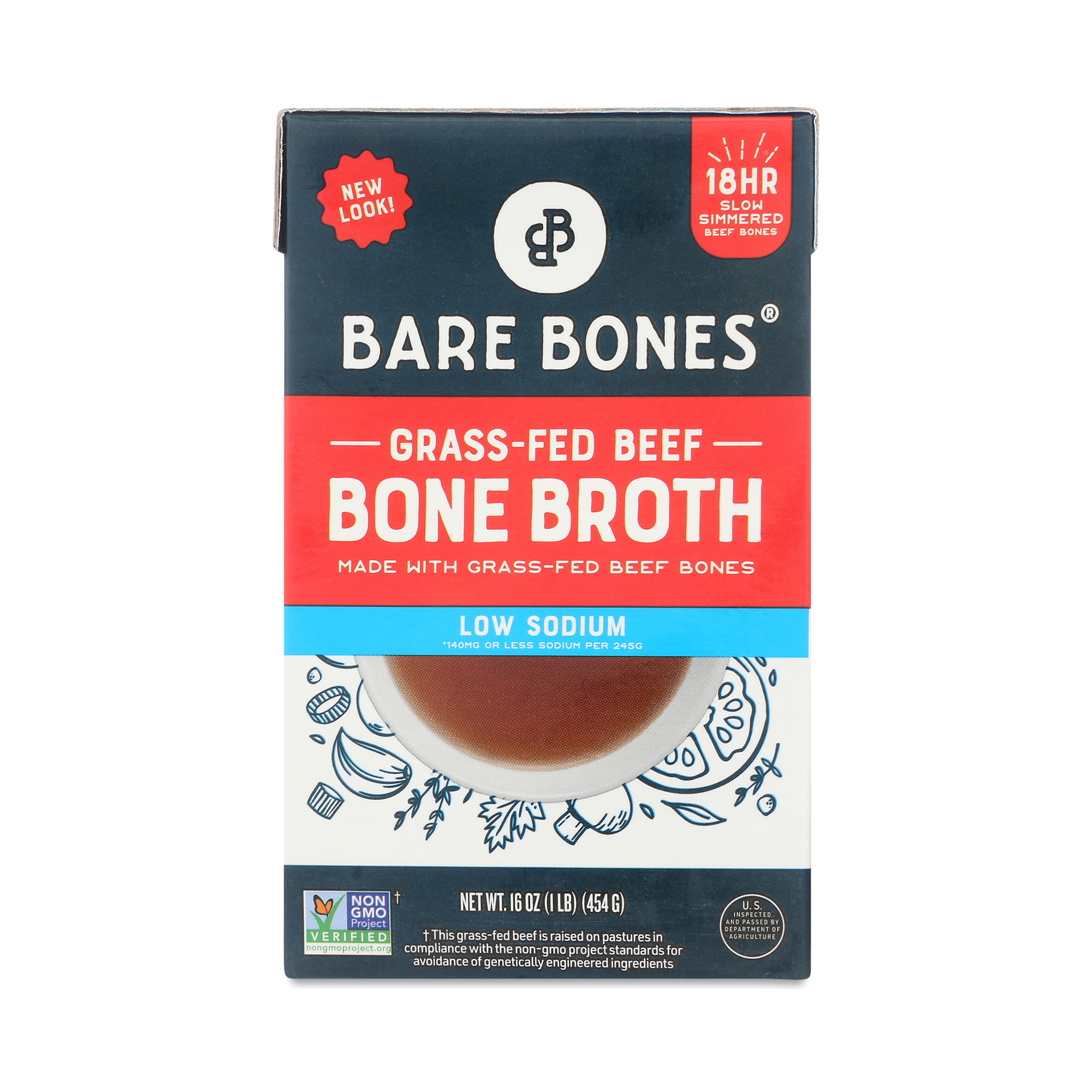 Bare Bones Low Sodium Bone Broth, Beef | Thrive Market