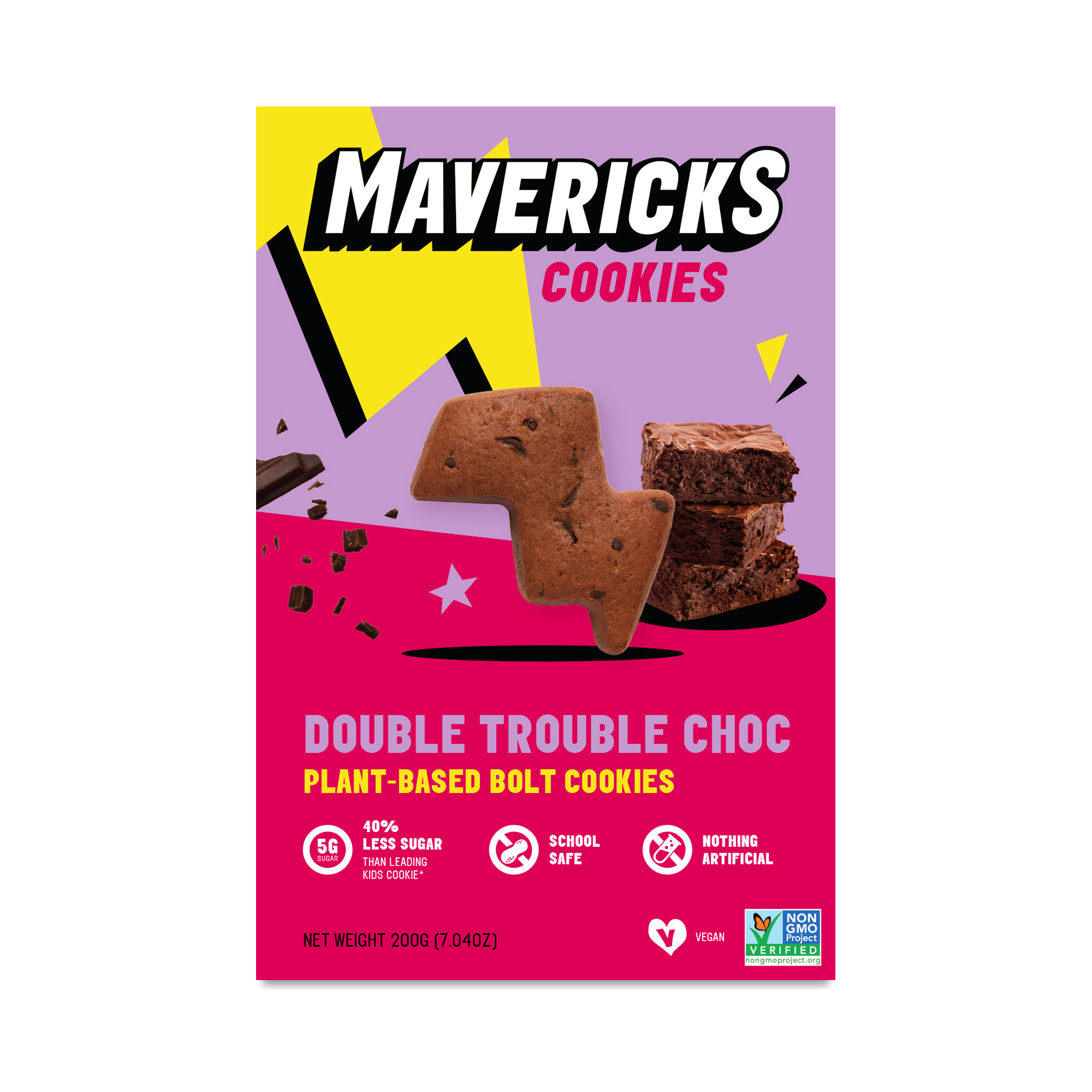 Mavericks Cookies Plant-Based Bolt Cookies, Double Trouble Choc ...