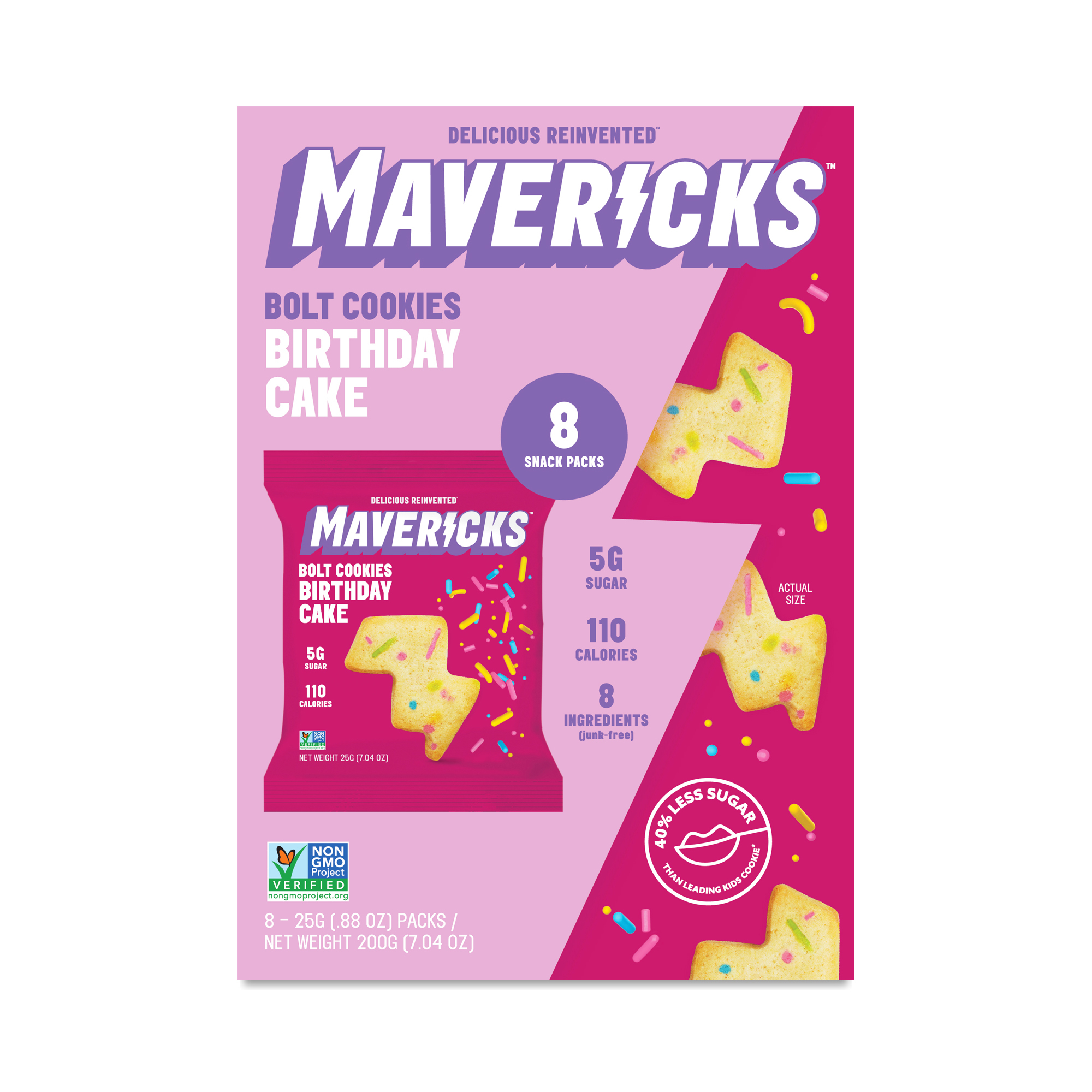 Mavericks Snacks Bolt Cookies Snack Packs, Birthday Cake | Thrive Market