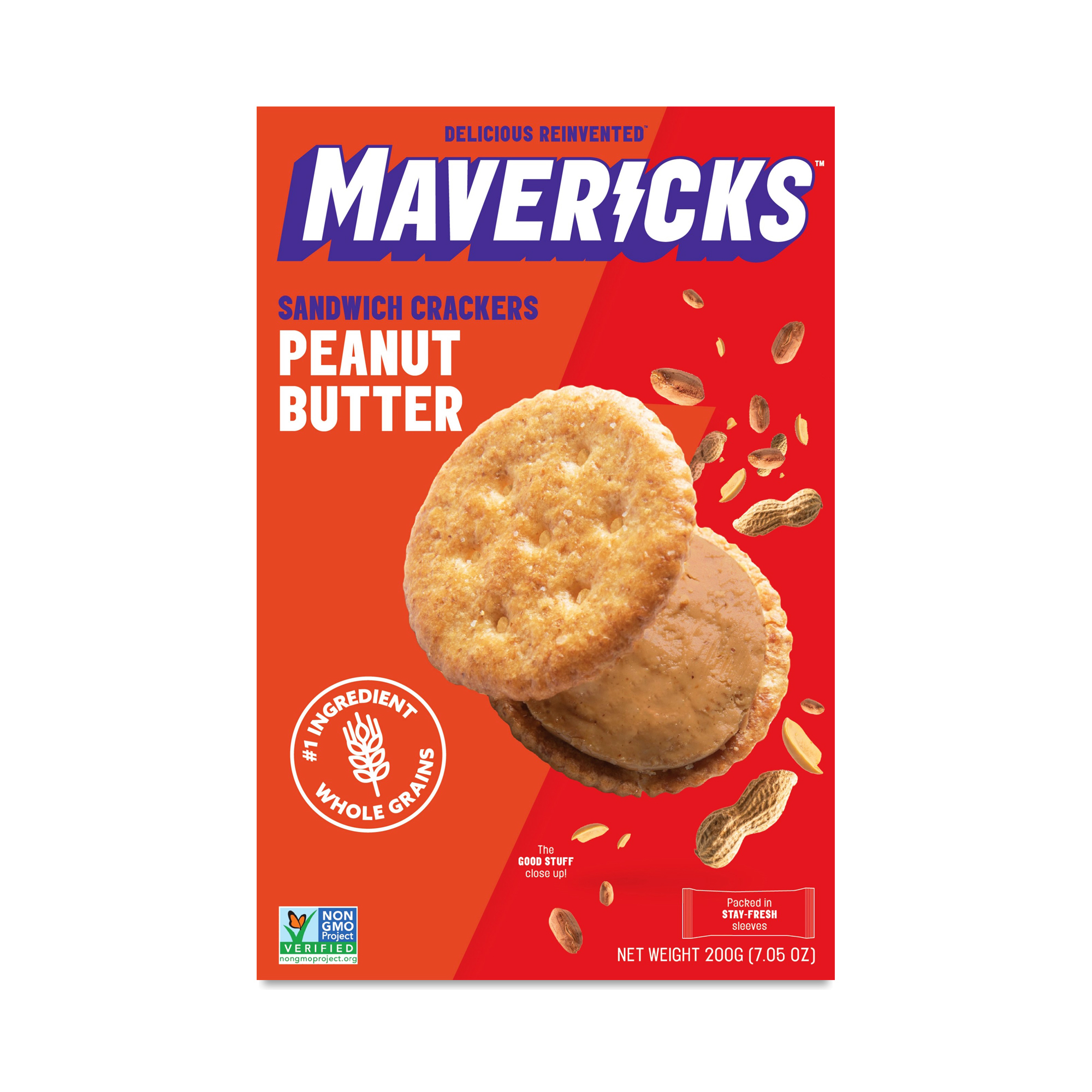 Mavericks Snacks Sandwich Crackers, Peanut Butter | Thrive Market