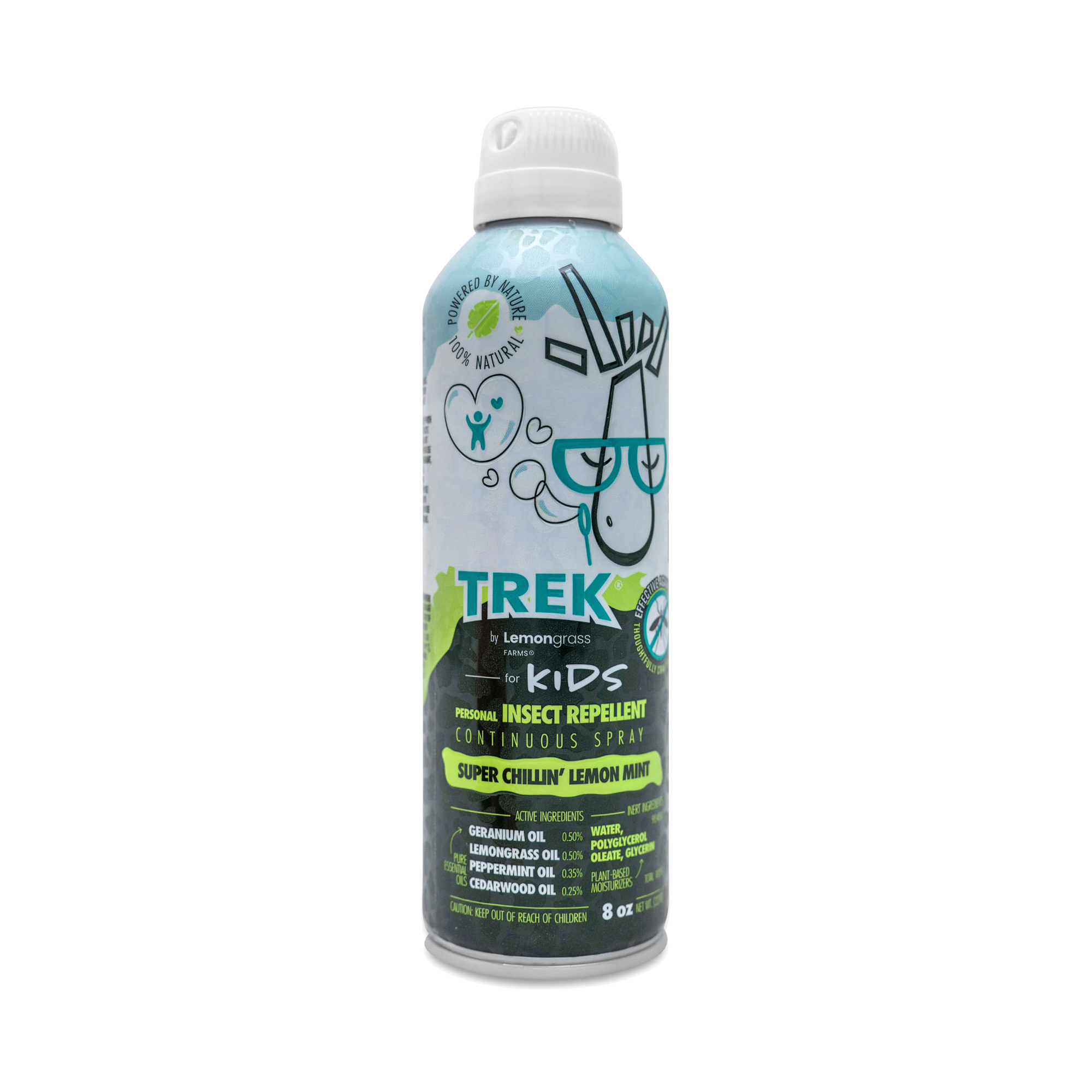 Lemongrass Farms Trek Kids Insect Repellent, Super Chillin' Lemon Mint ...