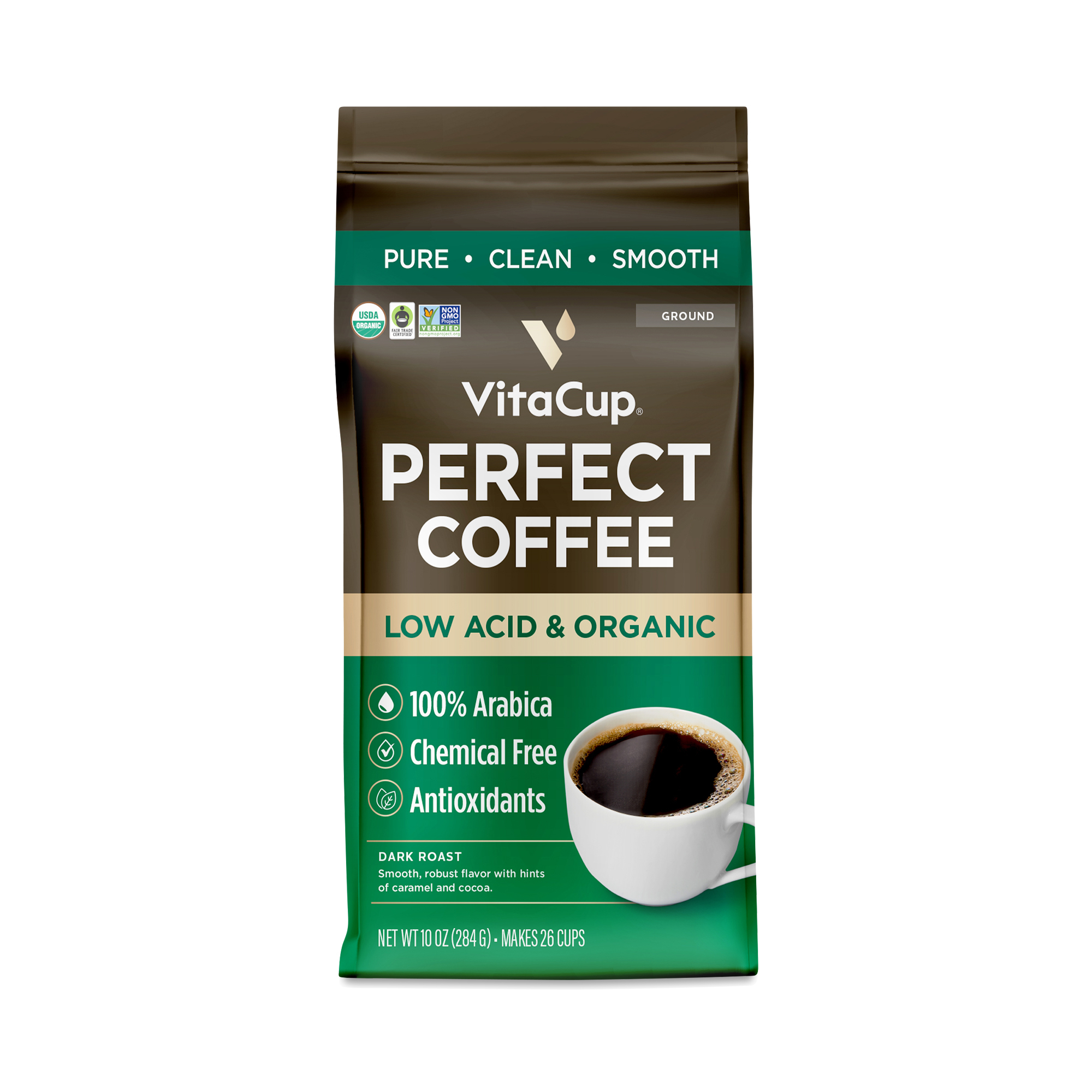 VitaCup Ground Coffee, Low Acid & Organic | Thrive Market