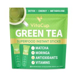 VitaCup Instant Green Tea Sticks, Superfoods | Thrive Market