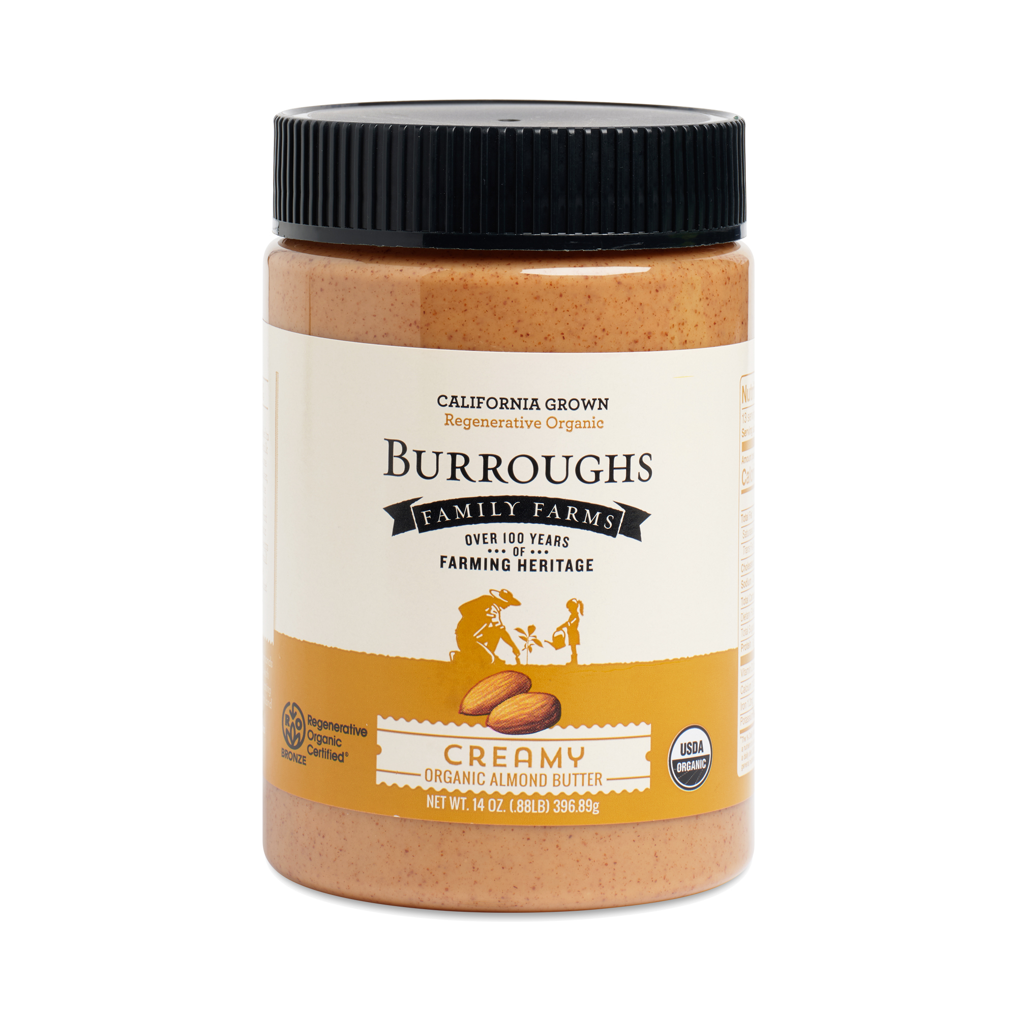 Burroughs Family Farms Regenerative Organic Creamy Almond Butter ...