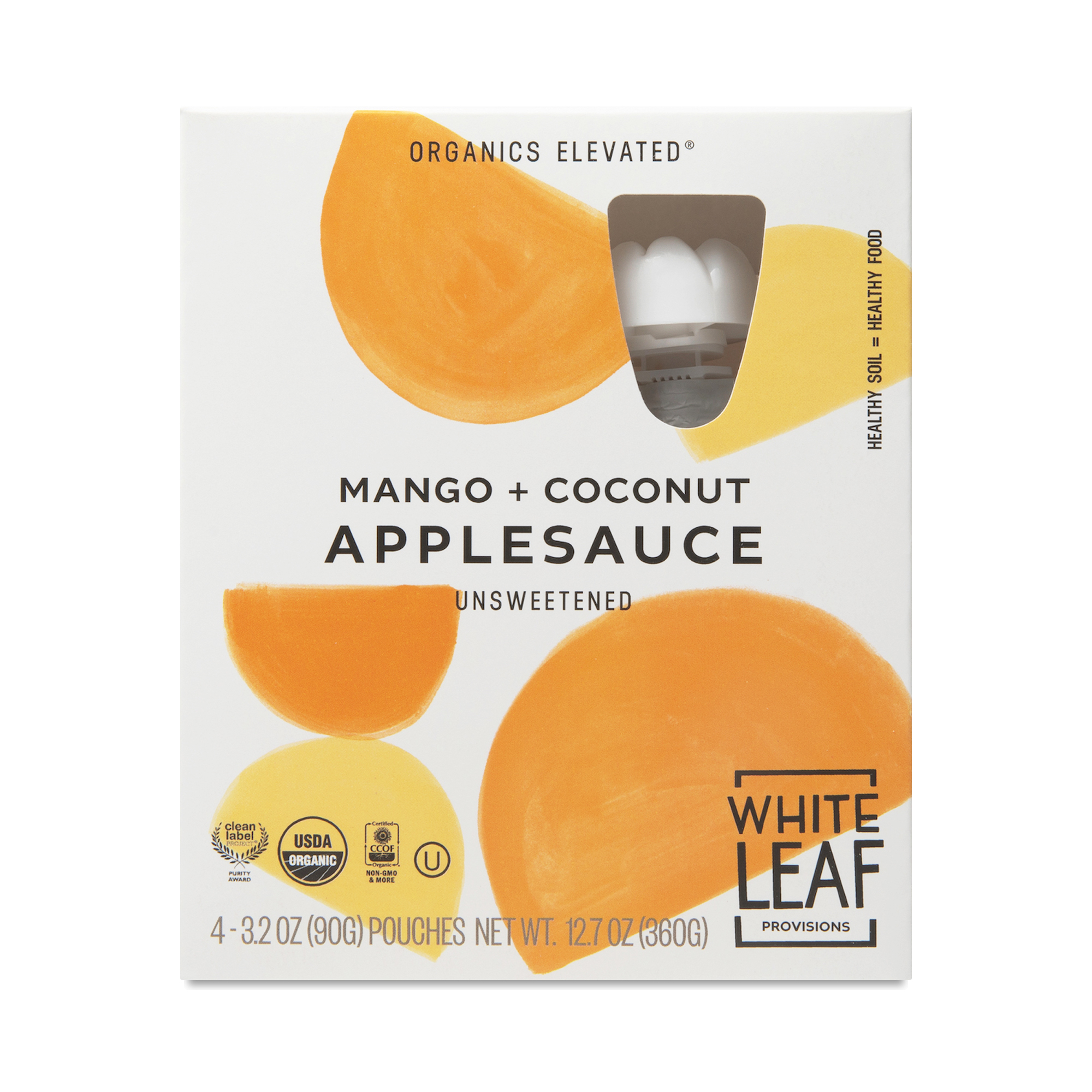 White Leaf Provisions Organic Unsweetened Applesauce, Mango & Coconut ...