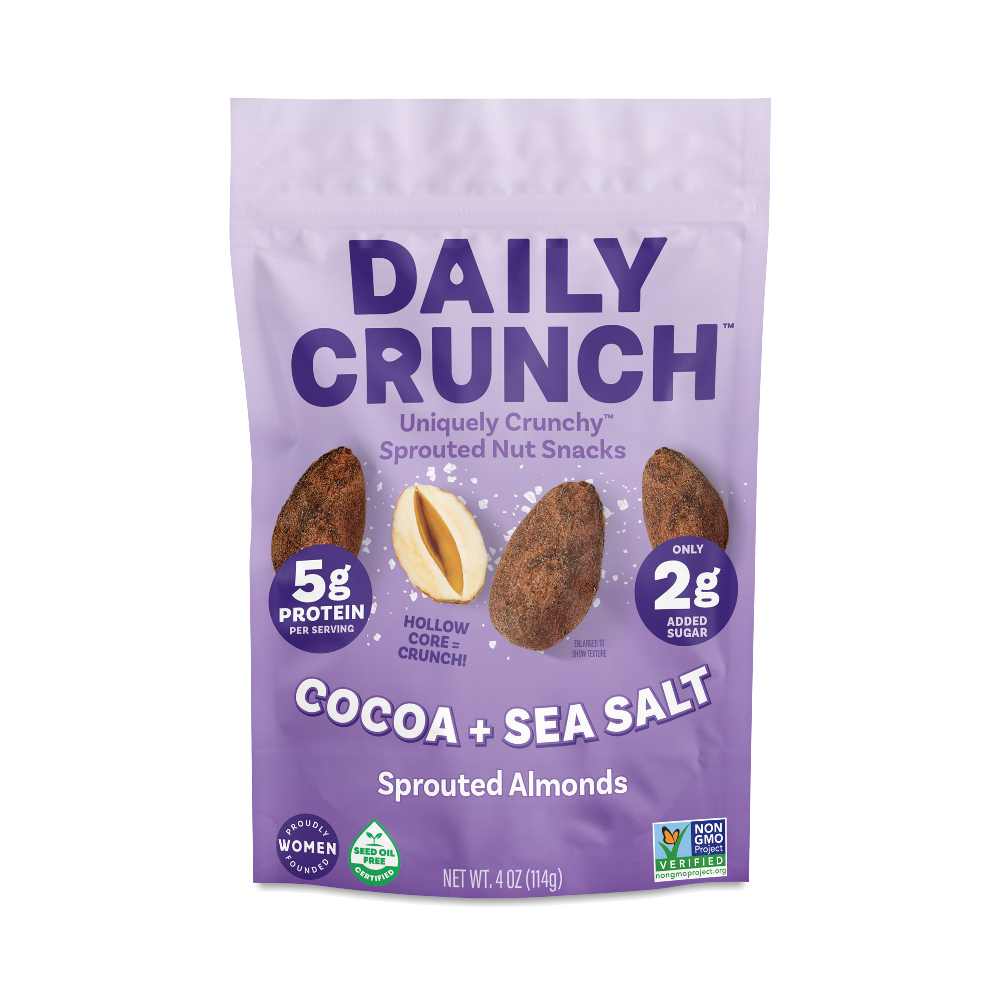Daily Crunch Snacks Sprouted Almonds, Cocoa & Sea Salt | Thrive Market