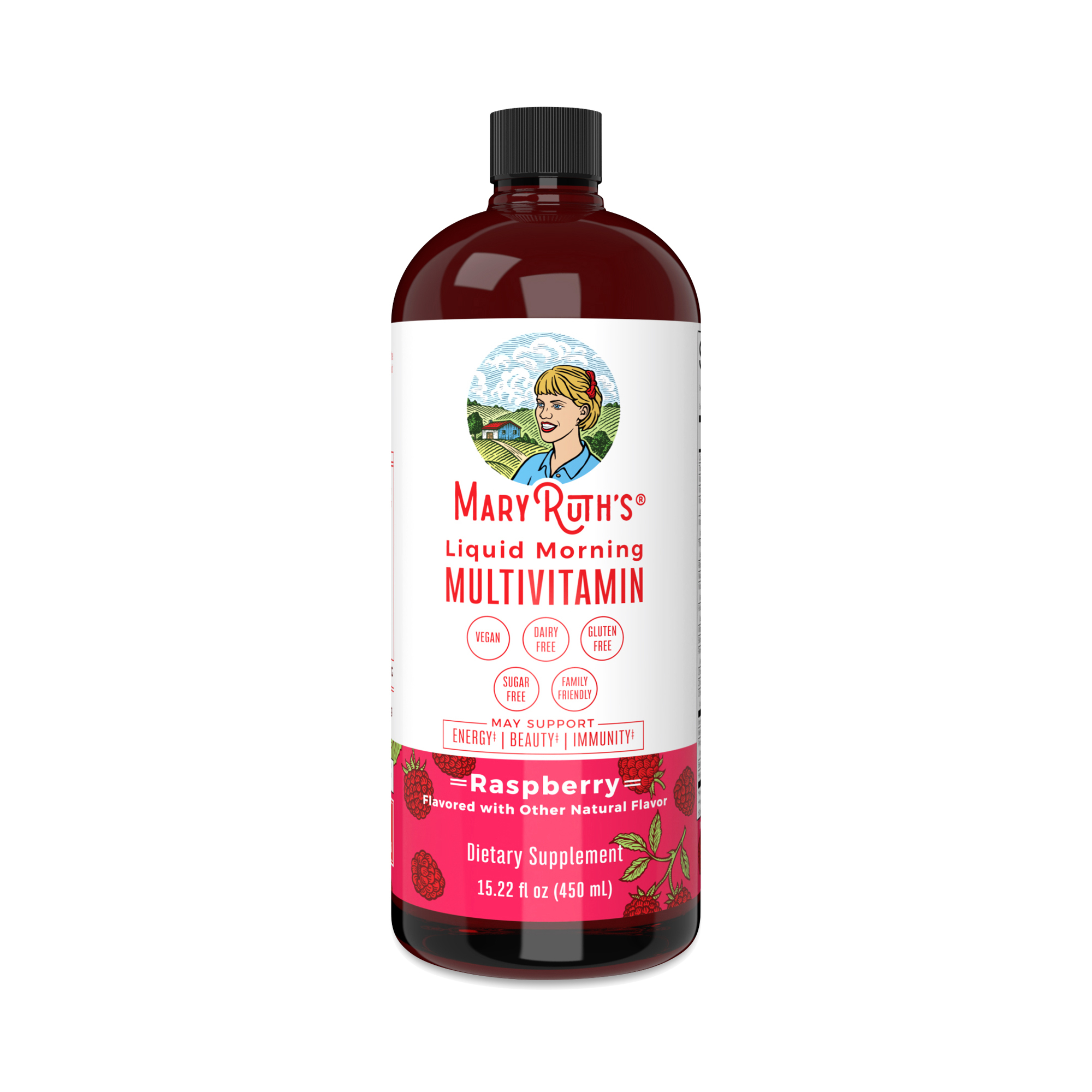 MaryRuth's Liquid Morning Multivitamin, Raspberry | Thrive Market