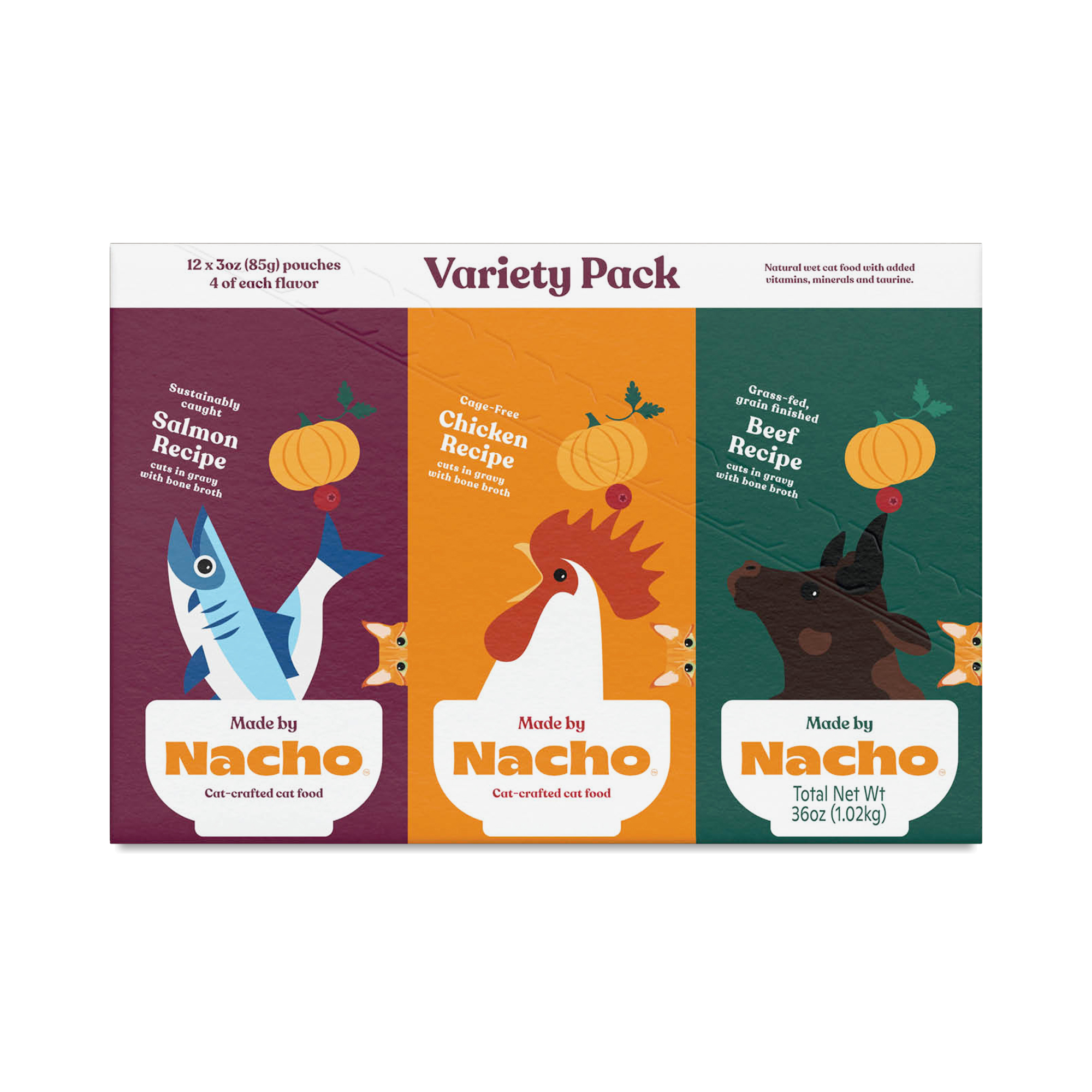 Made by Nacho Cuts in Gravy with Bone Broth Wet Cat Food, Variety Pack | Thrive Market