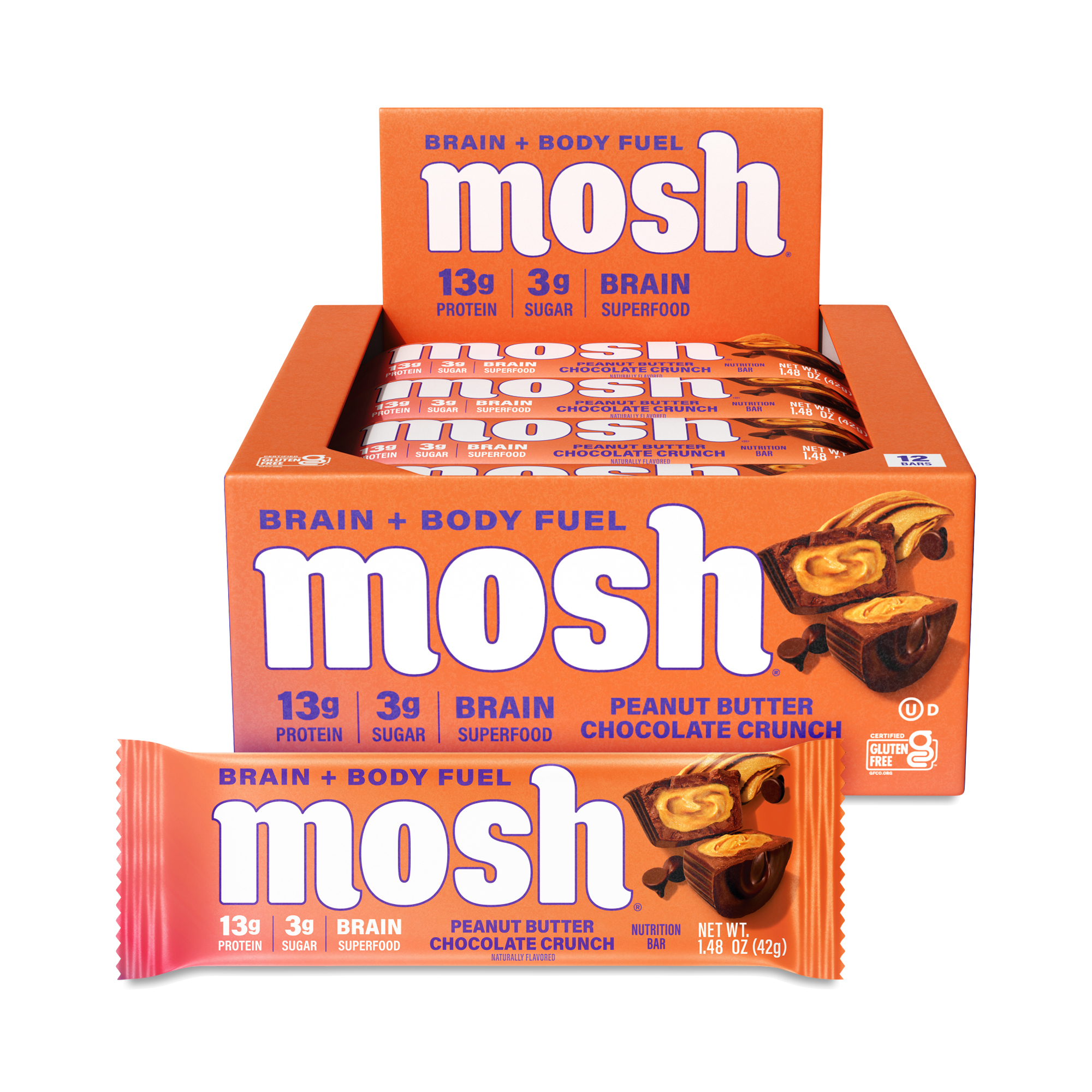 Mosh Protein Bar, Peanut Butter Chocolate Crunch | Thrive Market