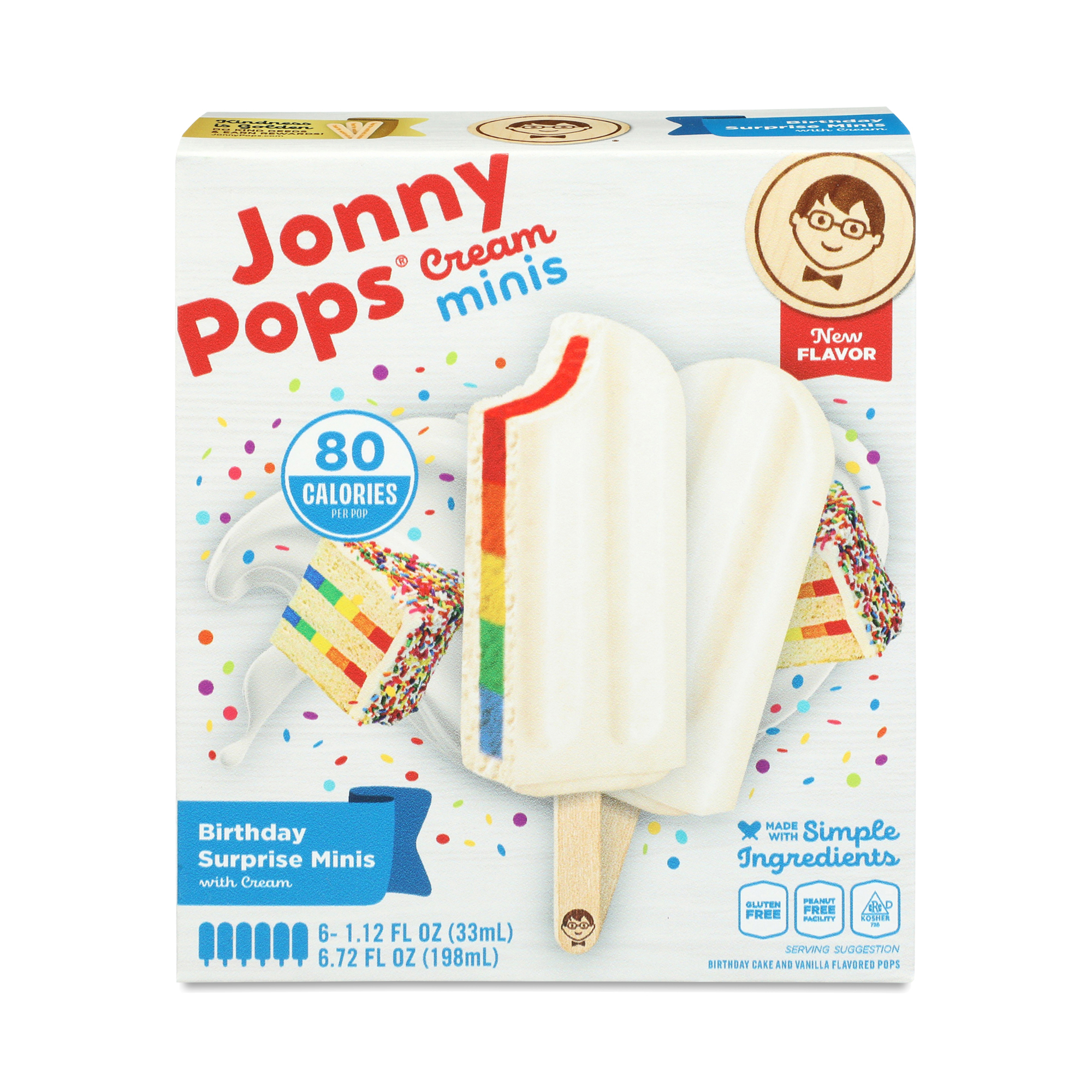 Jonny Pops Birthday Surprise Mini Cream Pops | Thrive Market