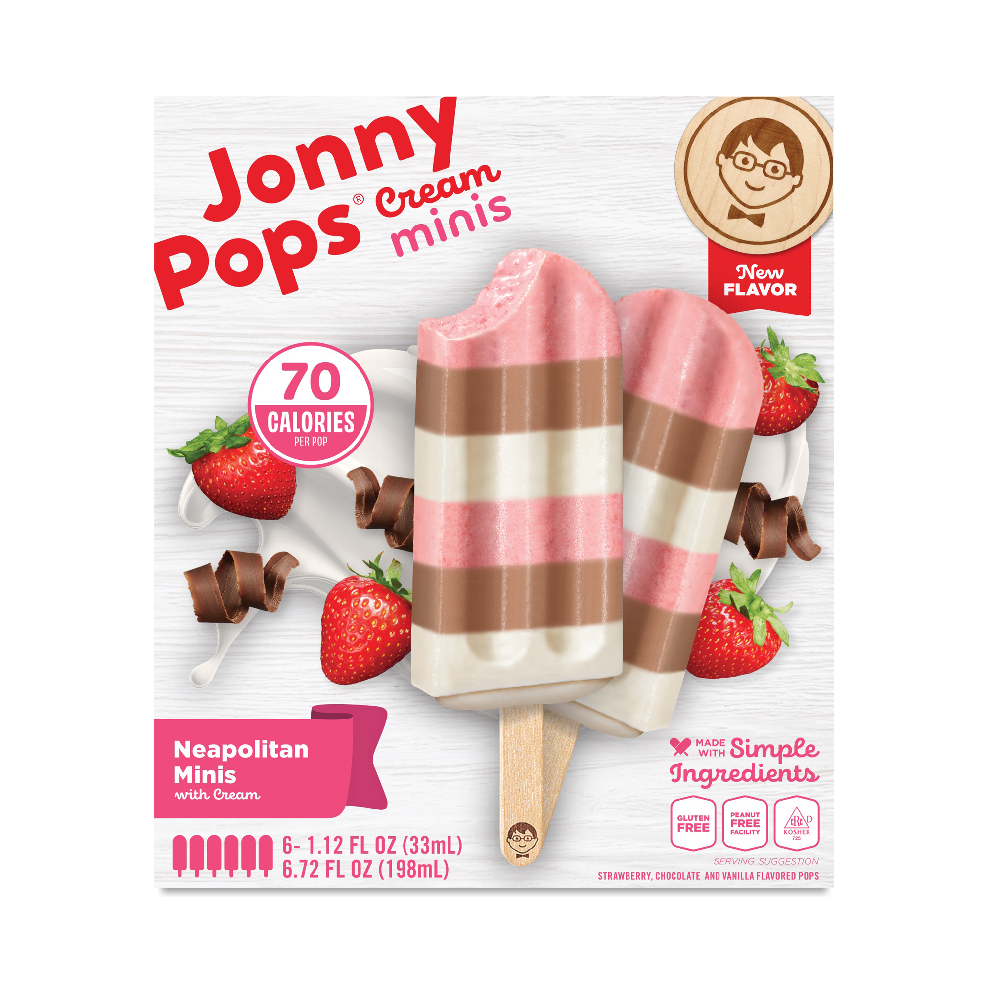 Jonny Pops Neapolitan Mini Cream Pops | Thrive Market