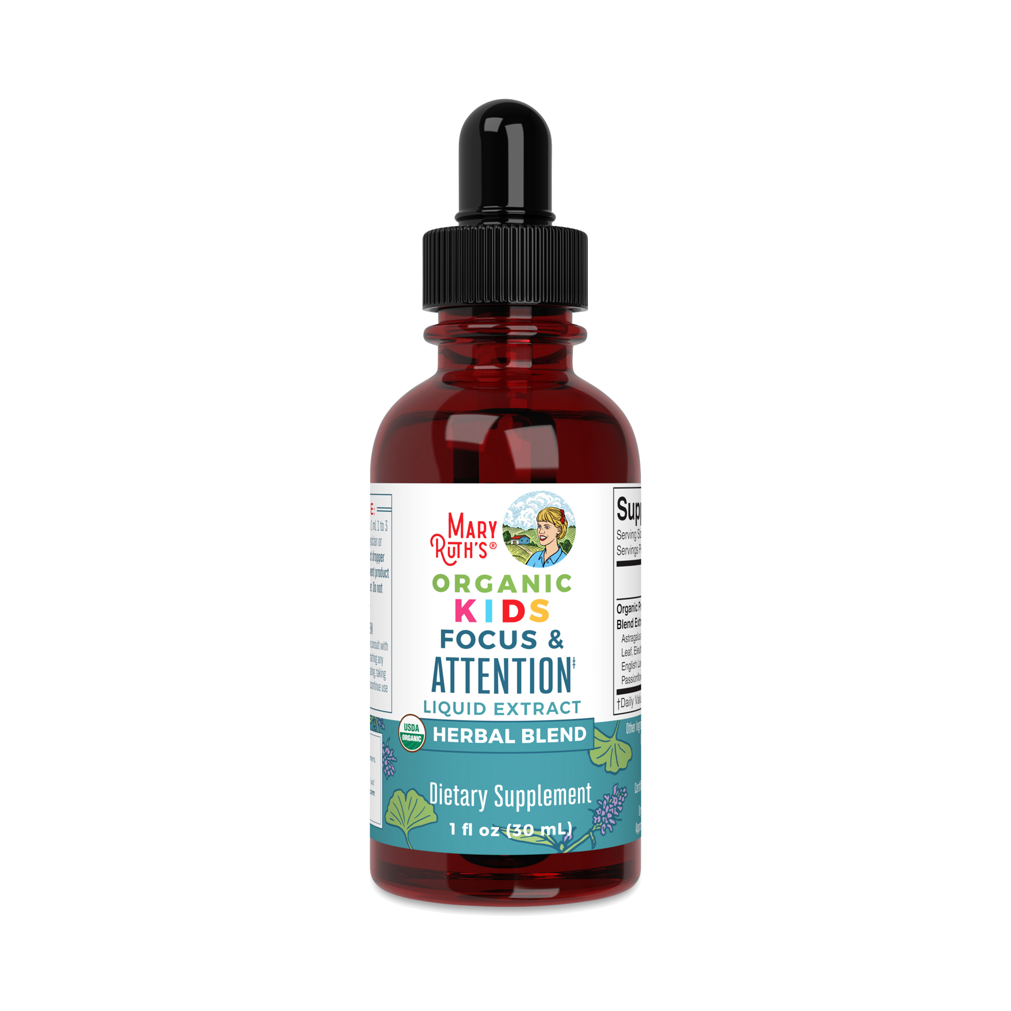 MaryRuth's Kids Focus And Attention Drops, Org, 1 oz | Thrive Market