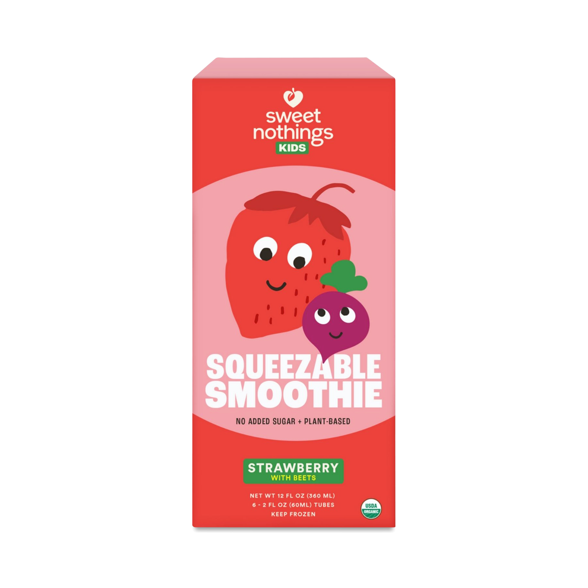 Sweet Nothings Kids Strawberry & Beet Squeezable Smoothie | Thrive Market