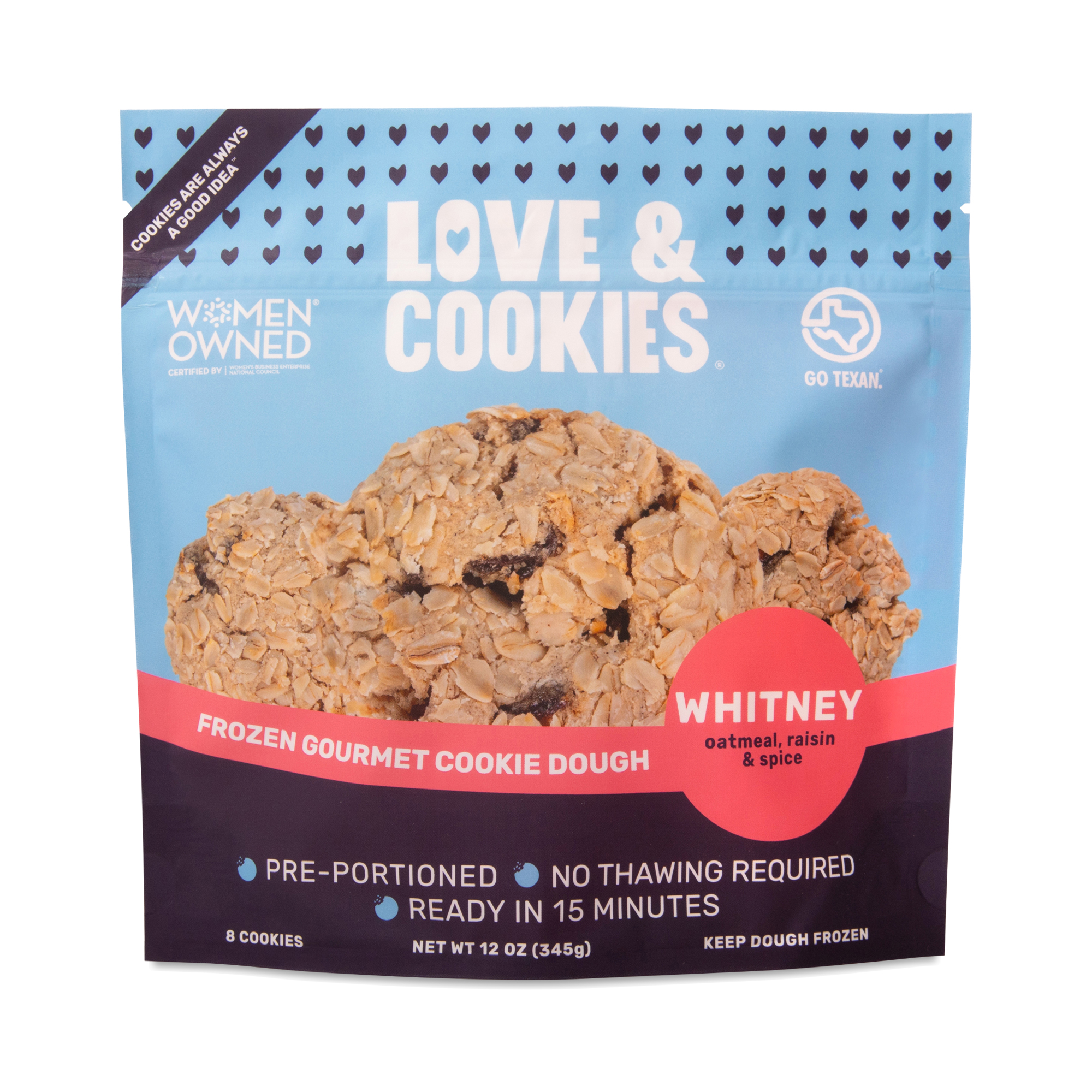 Love&Cookies Gourmet Cookie Dough, Oatmeal Raisin | Thrive Market