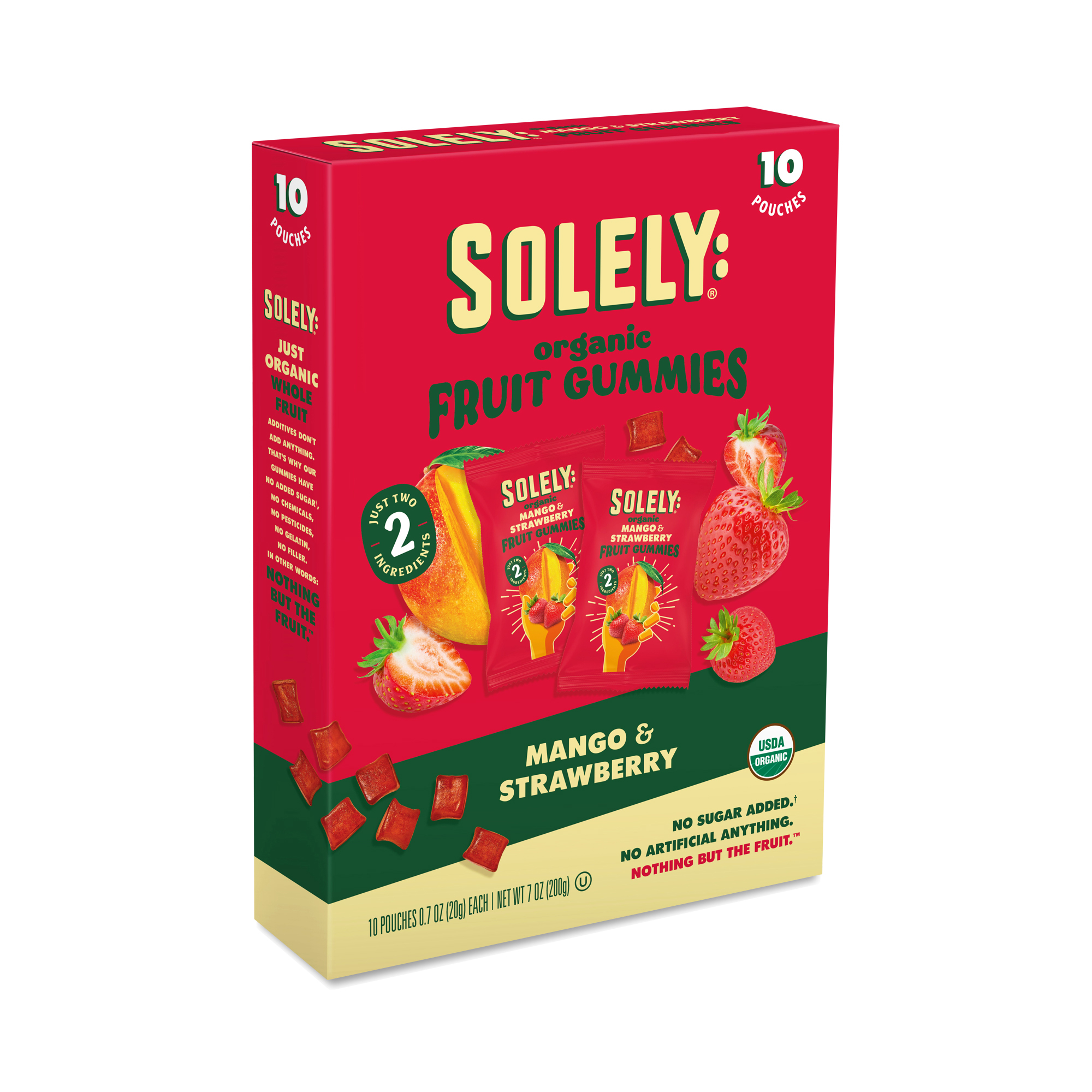 Solely Organic Fruit Gummies Snack Pack, Mango & Strawberry | Thrive Market