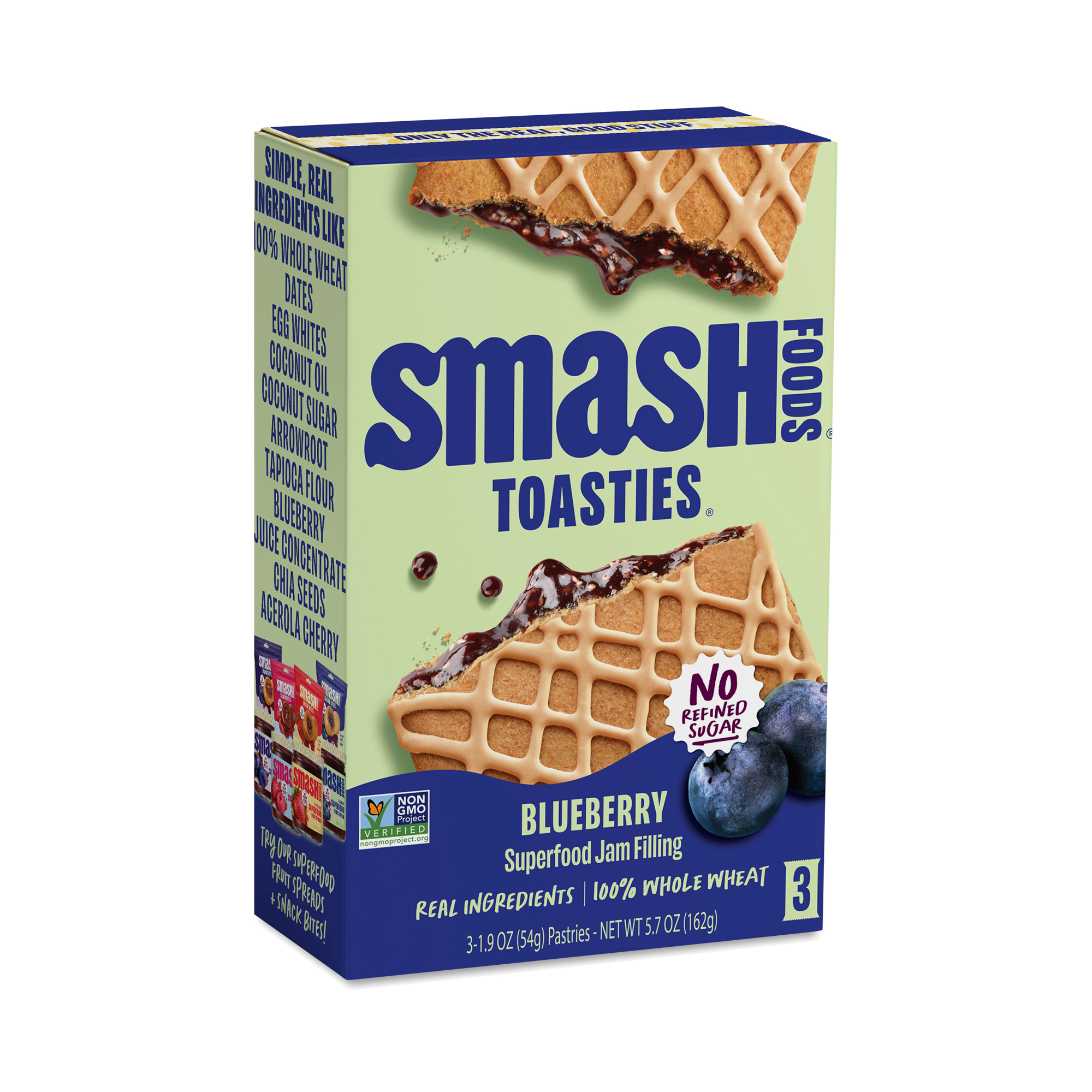 Smash Foods Toasties, Blueberry | Thrive Market