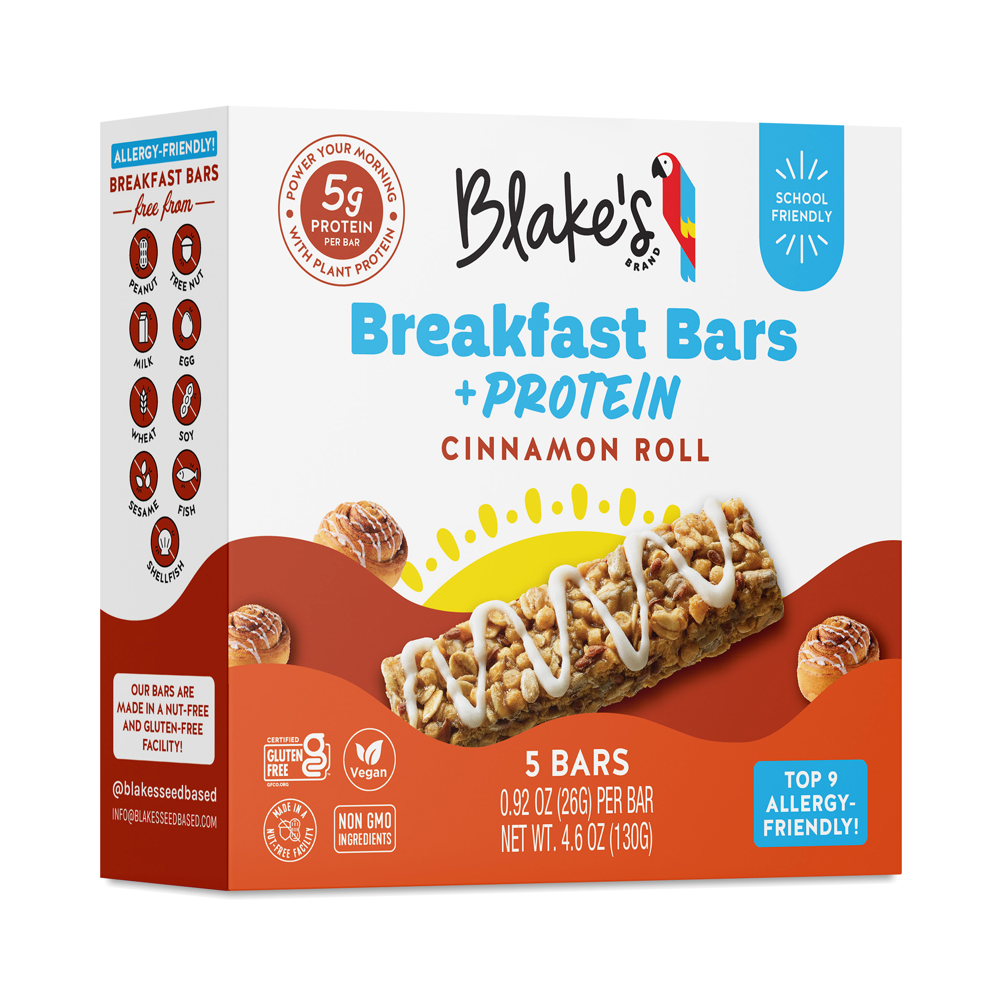 Blake's Seed Based Breakfast Protein Bars, Cinnamon Roll | Thrive Market