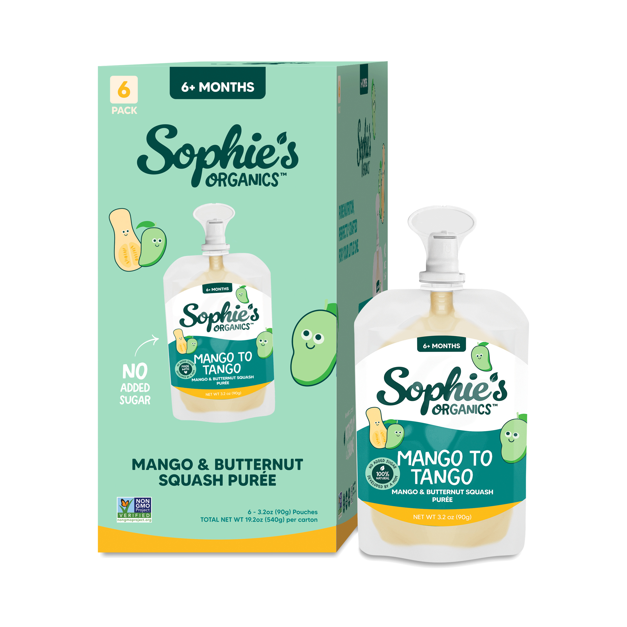 Sophie's Organics Baby Fruit Pouches, Mango To Tango | Thrive Market