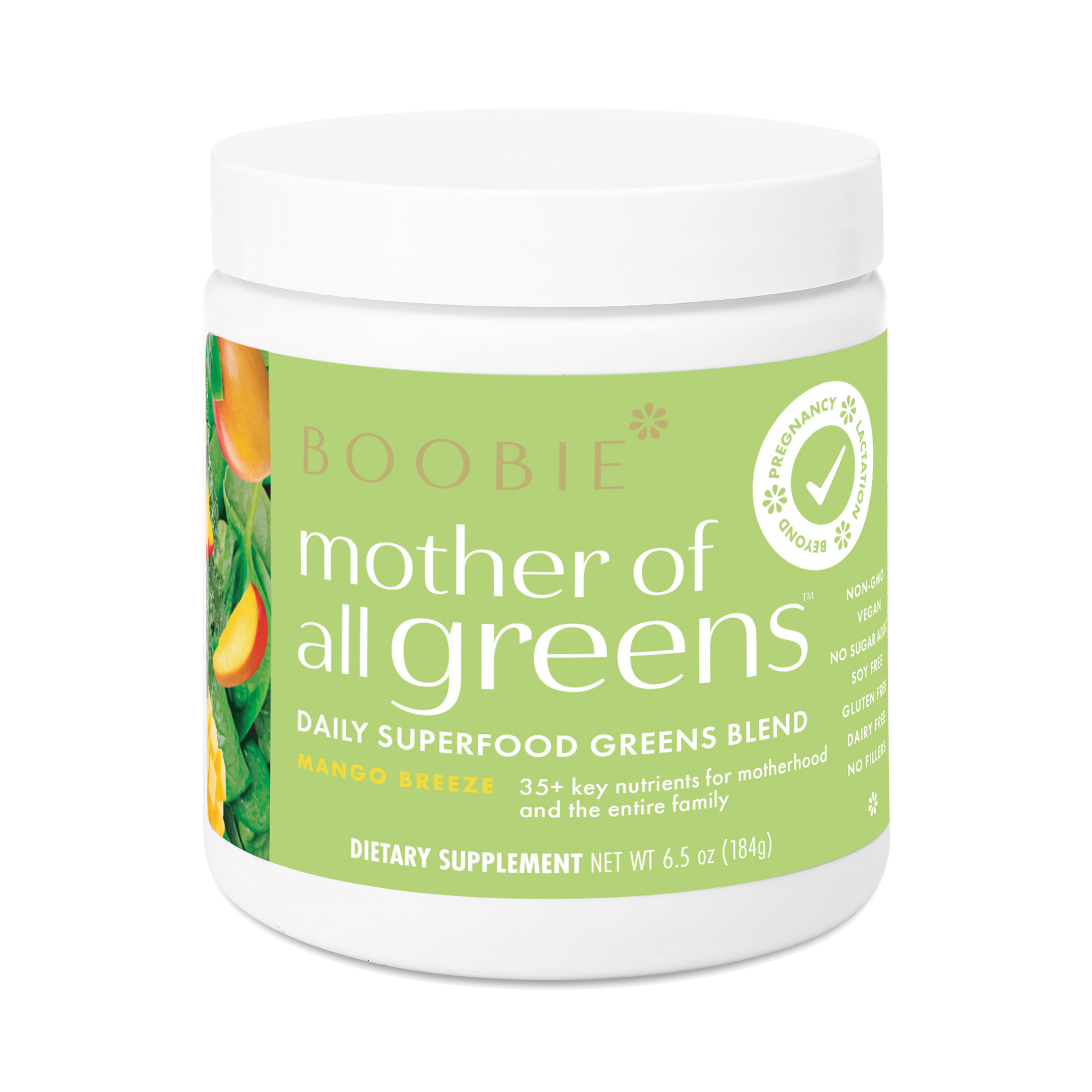 Boobie Mother of All Greens Daily Superfood Blend, Mango Breeze ...