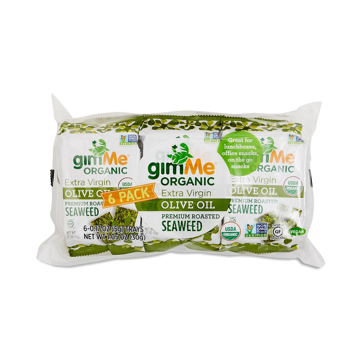 Gimme Organic Roasted Seaweed Snacks, EVOO - Thrive Market