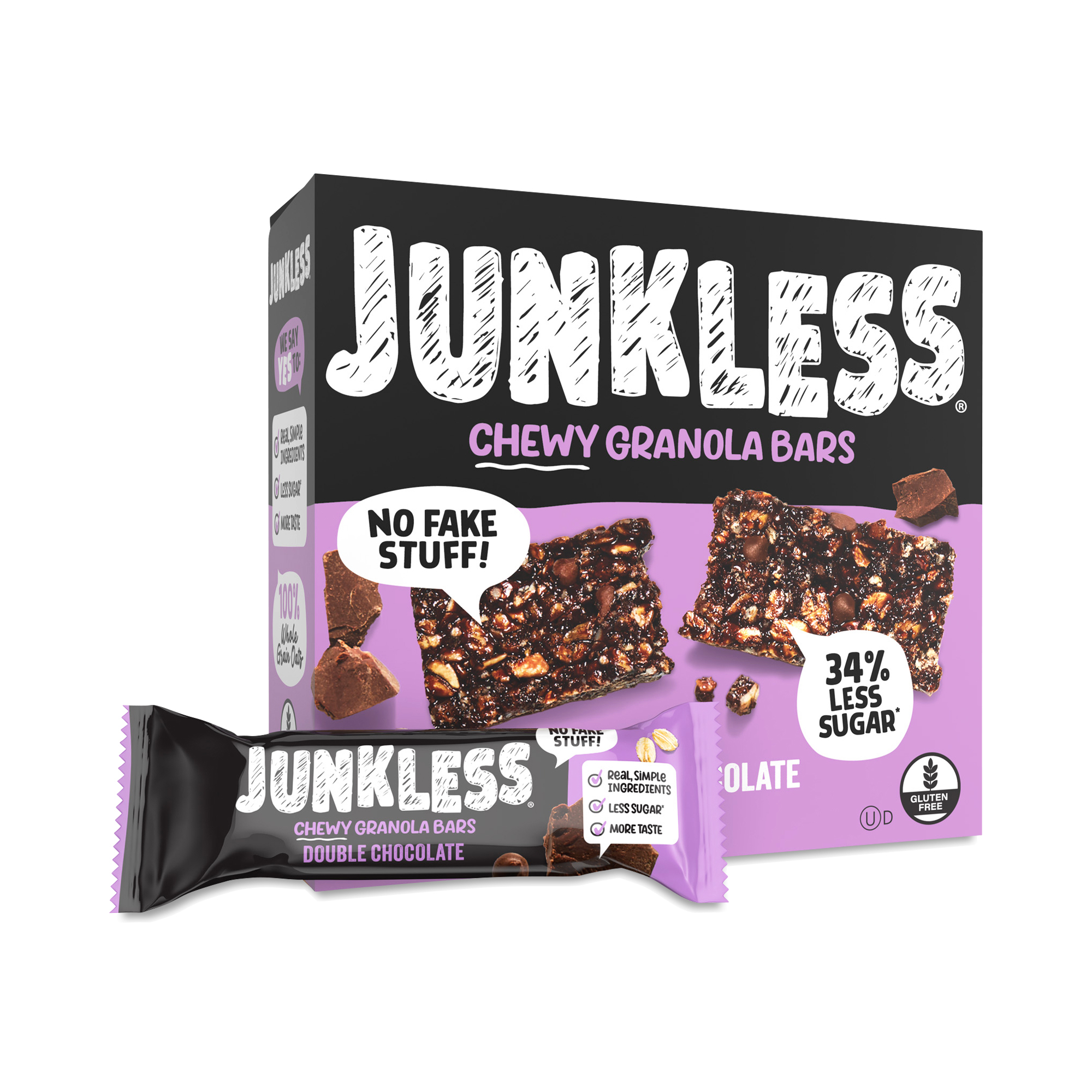 Junkless Chewy Granola Bars, Double Chocolate | Thrive Market