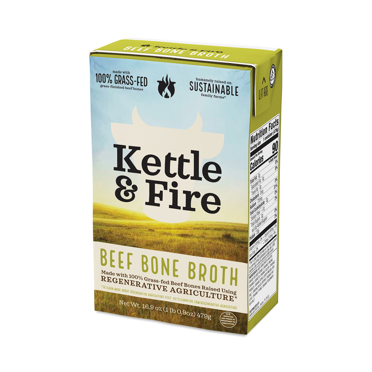 Kettle & Fire Regenerative Bone Broth, Beef | Thrive Market