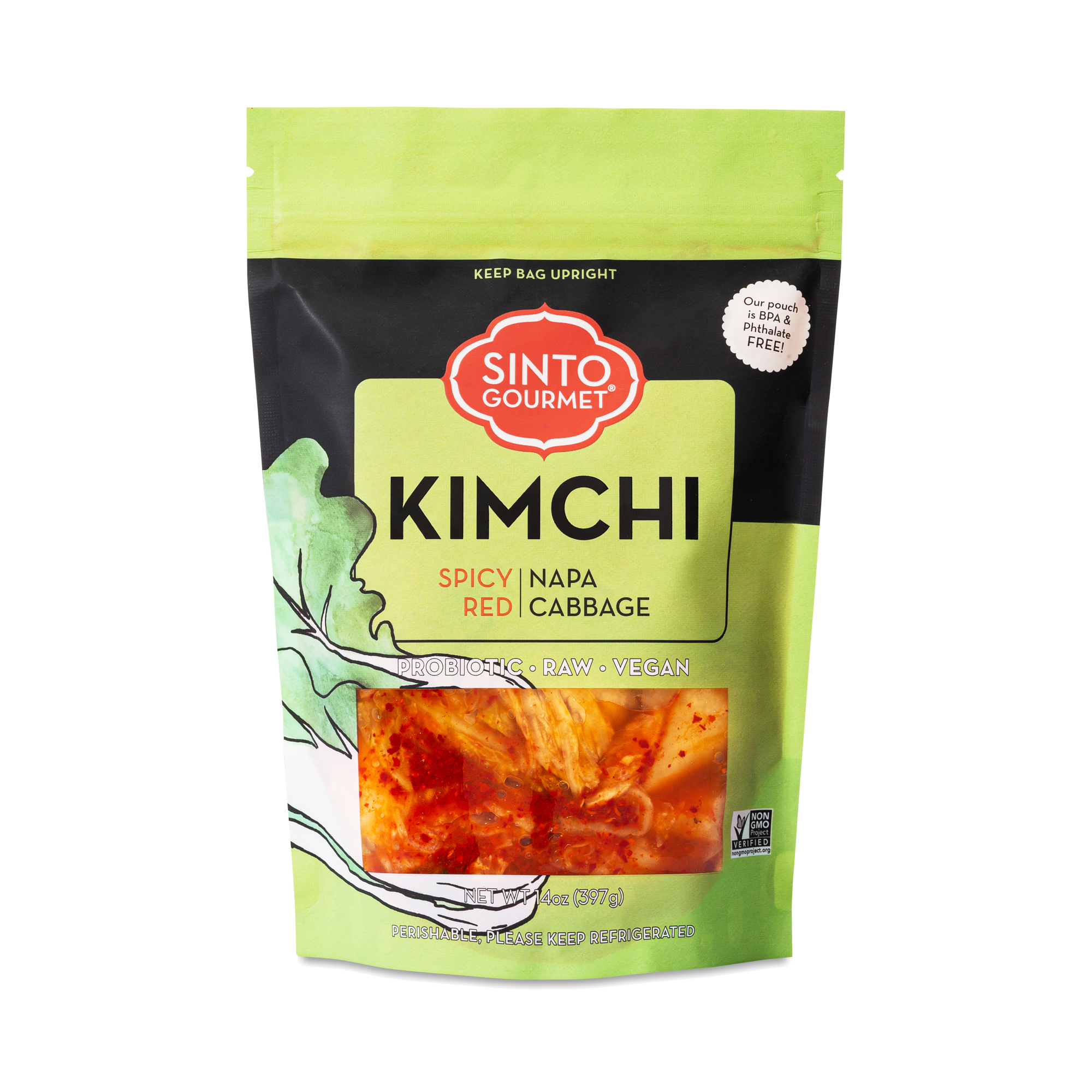 Sinto Gourmet Napa Cabbage Kimchi, Spicy Red | Thrive Market