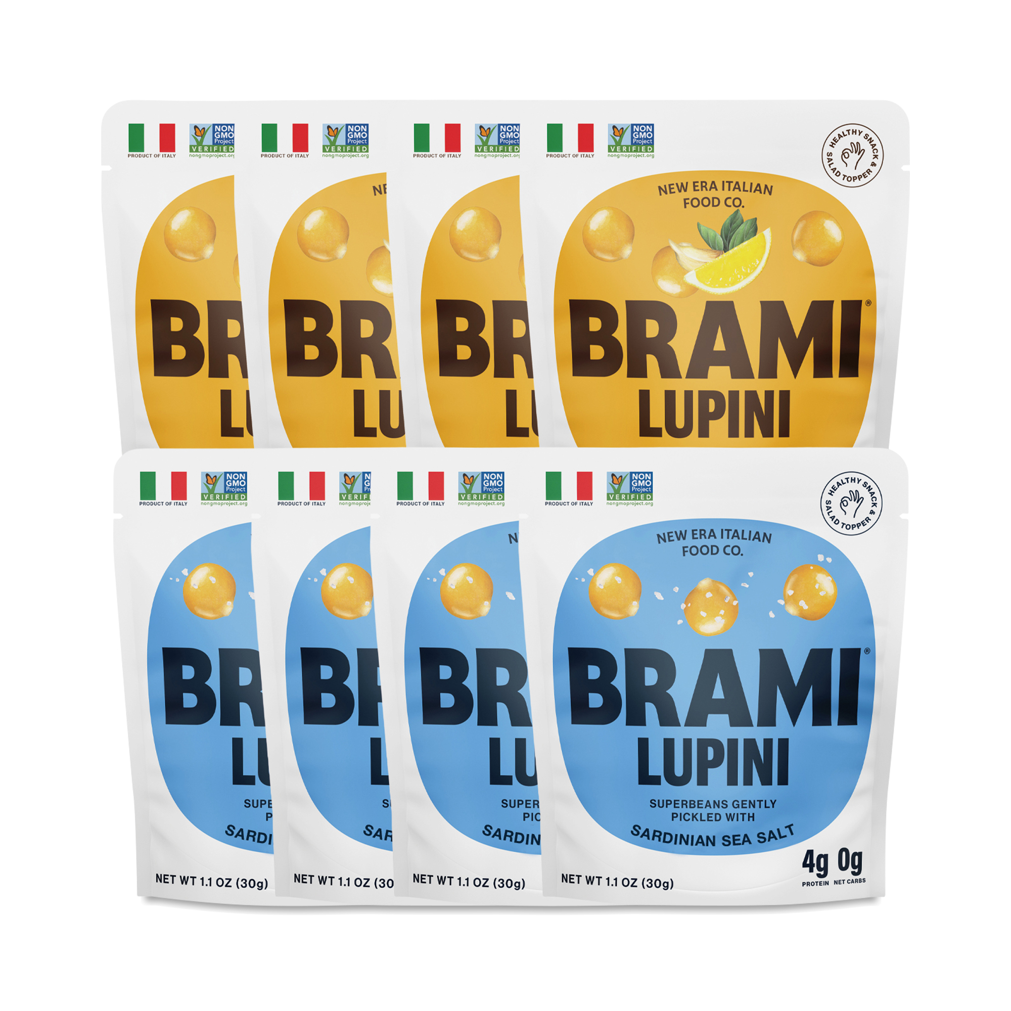 Brami Italian Snacking Lupini Beans, Variety Pack | Thrive Market