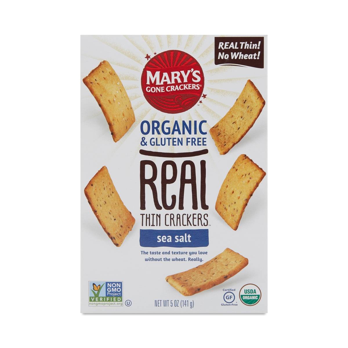 Mary's Gone Crackers Real Thin Sea Salt Crackers - Thrive Market
