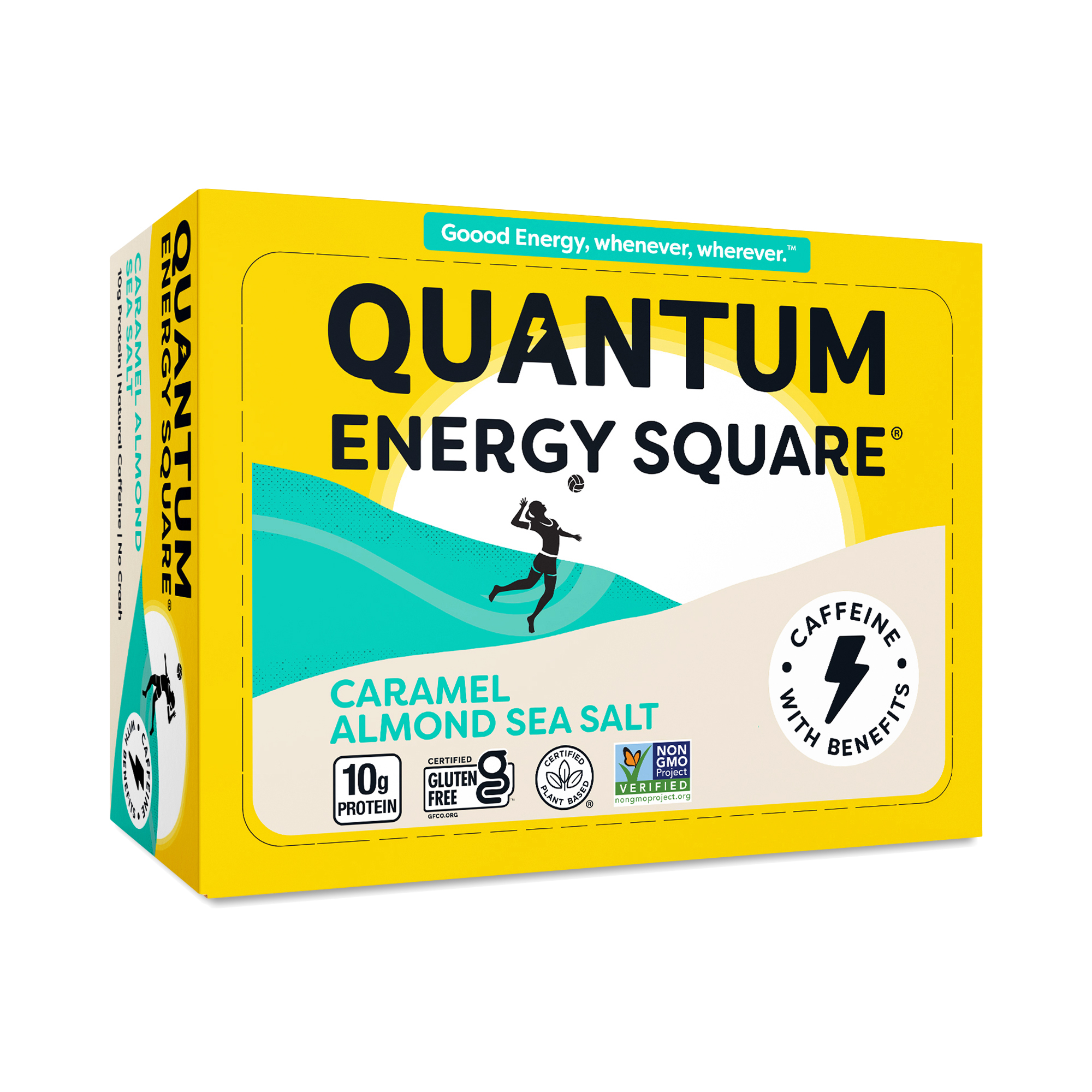 Quantum Energy Squares Value Pack, Caffeine & Protein Bars, Caramel ...