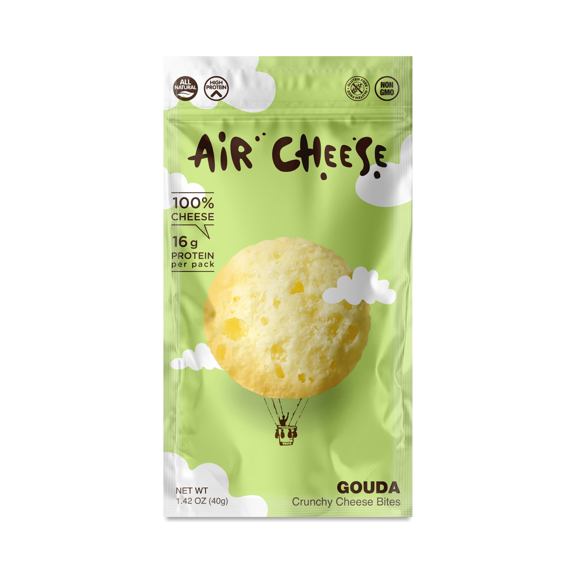 Poshi Air Cheese Crunchy Cheese Bites, Gouda | Thrive Market