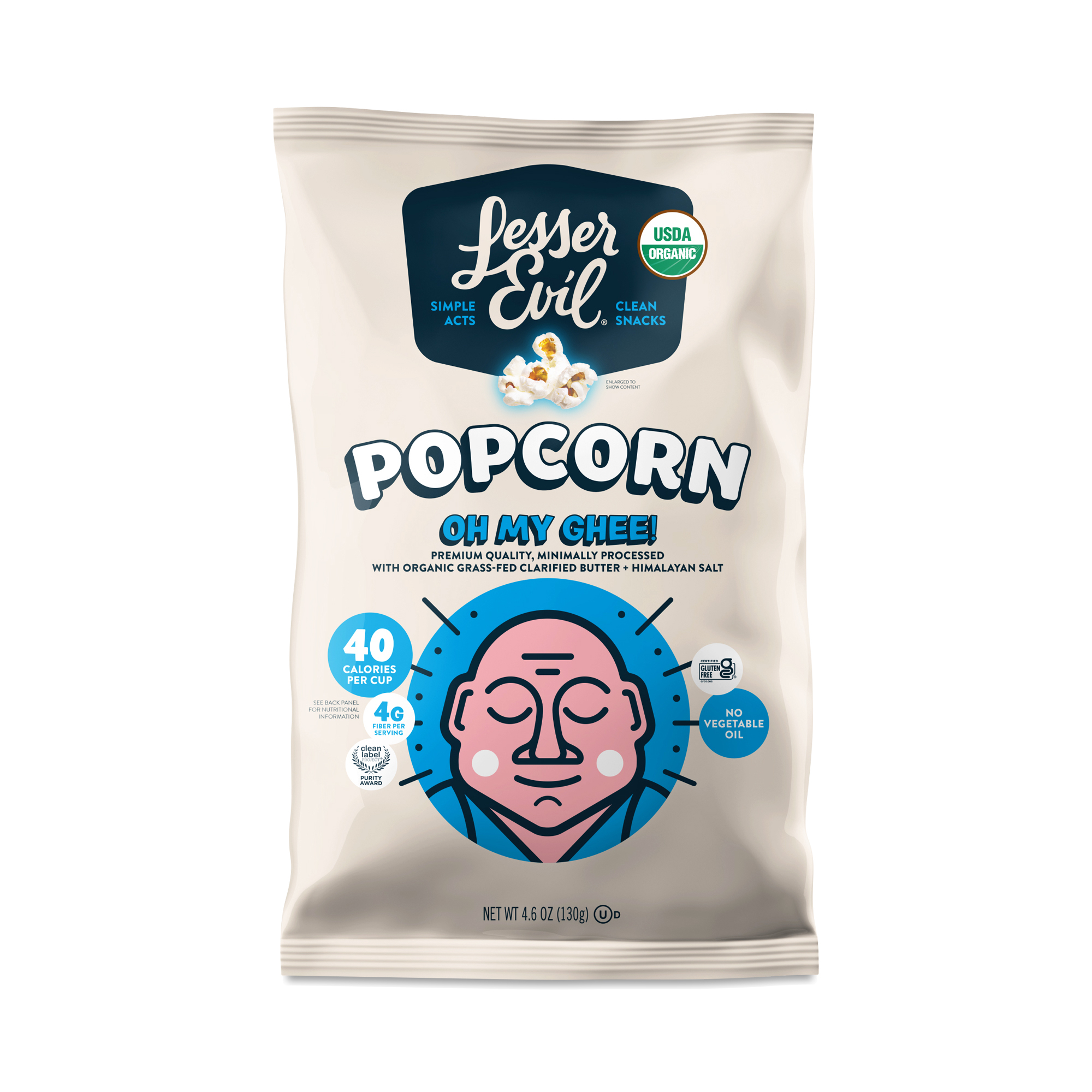 Organic Oh My Ghee Popcorn by Lesser Evil | Thrive Market Organic Oh My Ghee Popcorn by Lesser Evil | Thrive Market