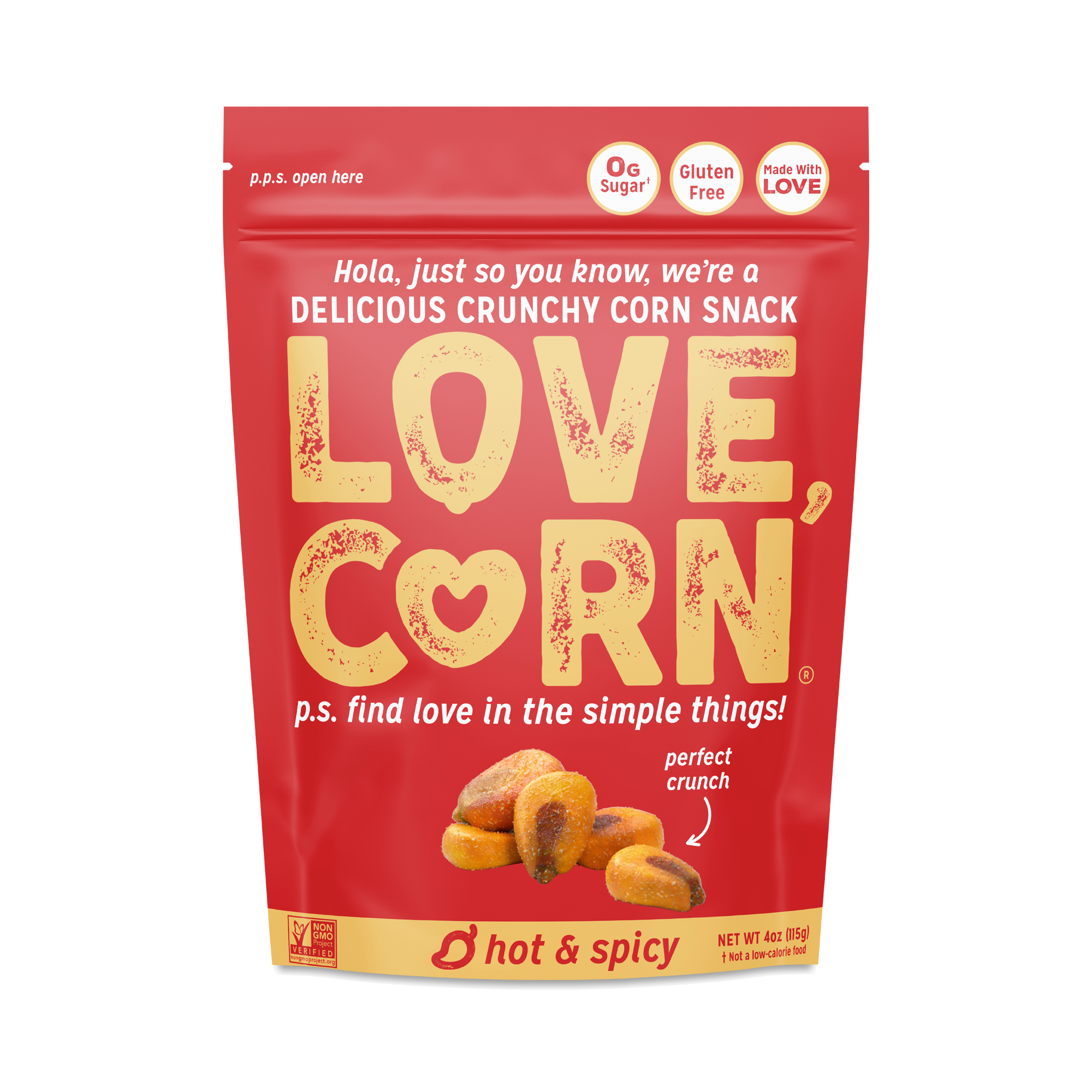 Love Corn Roasted Corn Snack, Hot & Spicy, Value Size | Thrive Market