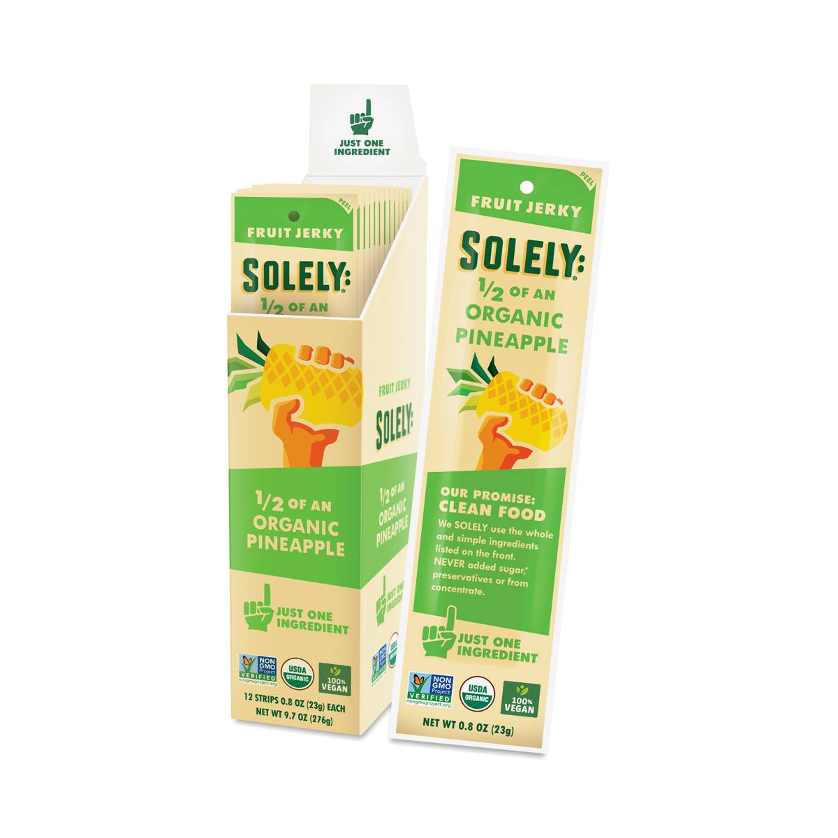 Solely Organic Fruit Jerky, Pineapple - Thrive Market