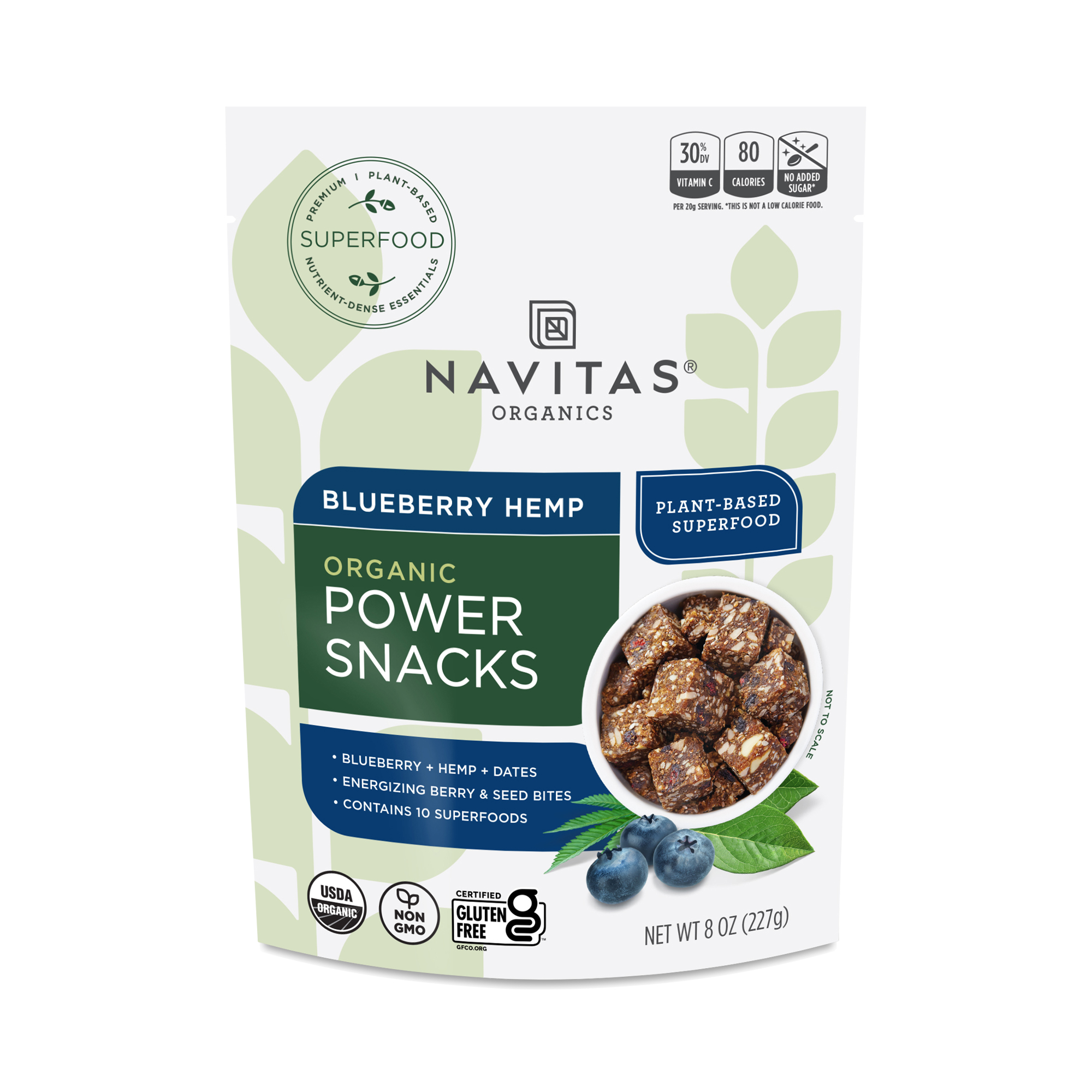 Blueberry Hemp Power Snacks by Navitas Organics | Thrive Market
