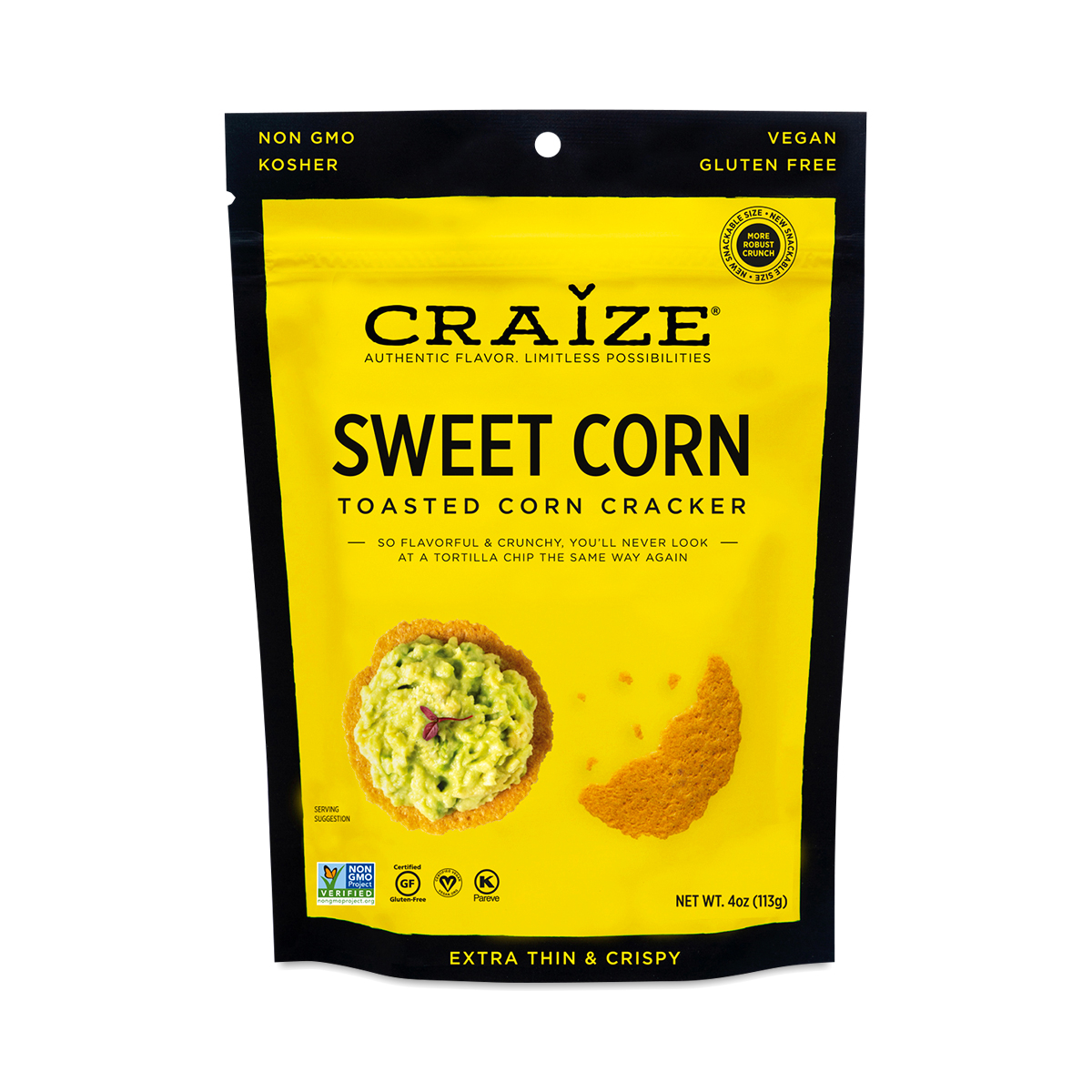 Craize Toasted Corn Crackers, Sweet Corn | Thrive Market