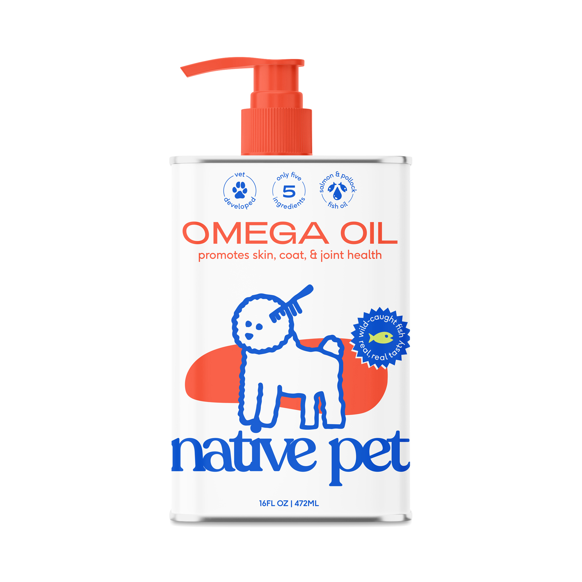 Native Pet Wild Alaskan Omega-3 Salmon Oil, Skin & Coat Supplement for ...