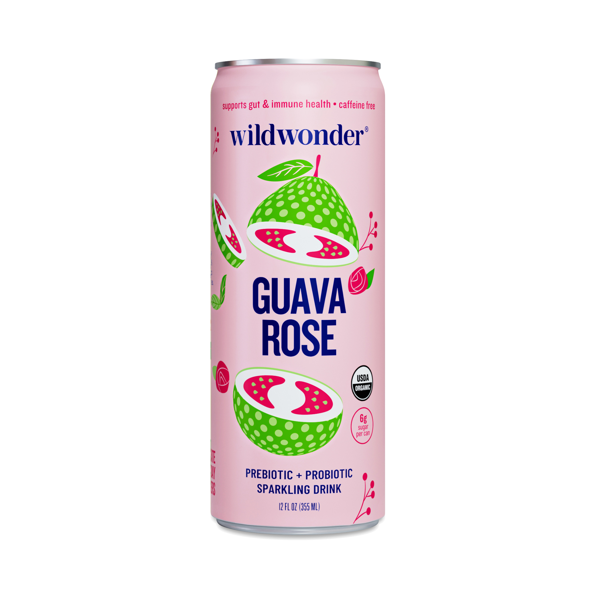 wildwonder Prebiotic & Probiotic Sparkling Drink, Guava Rose | Thrive ...